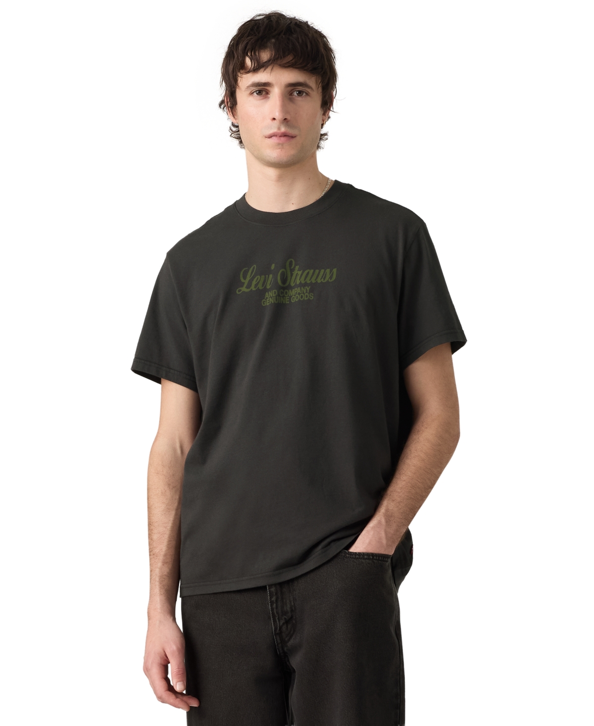 Click here for Levis Mens Signature Graphic T-Shirt - Black Scrip... prices