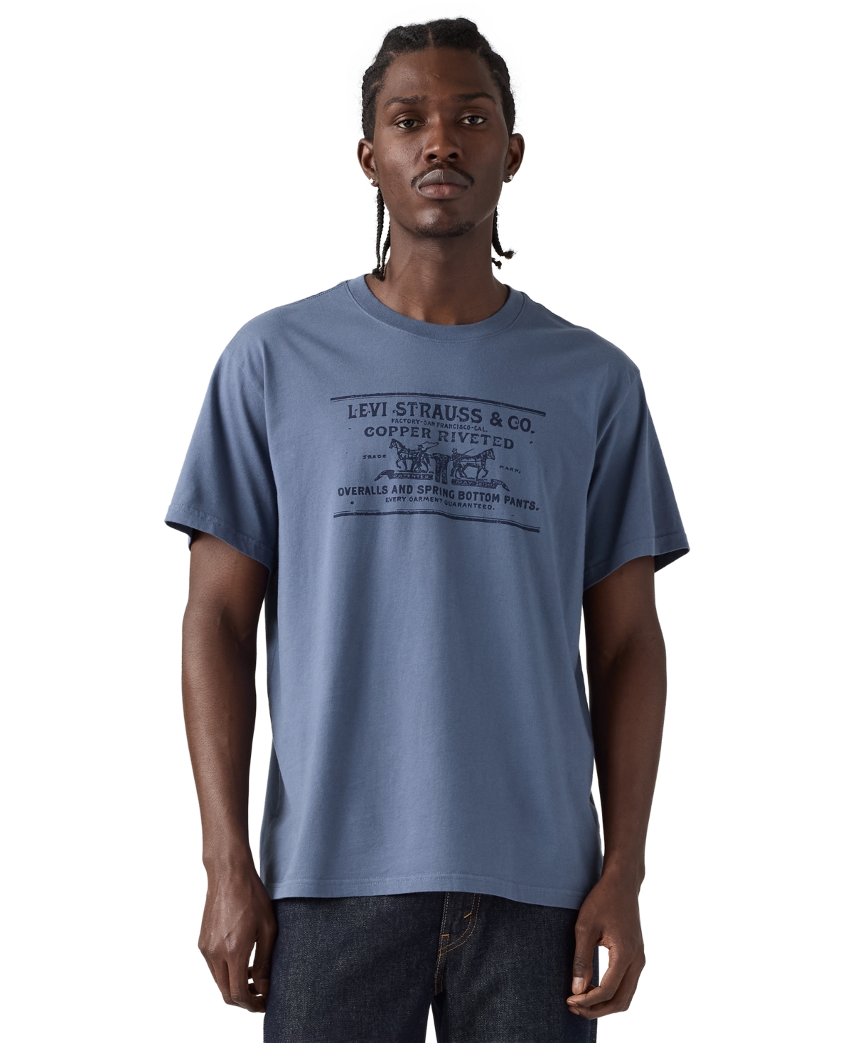 Click here for Levis Mens Signature Graphic T-Shirt - Indigo prices