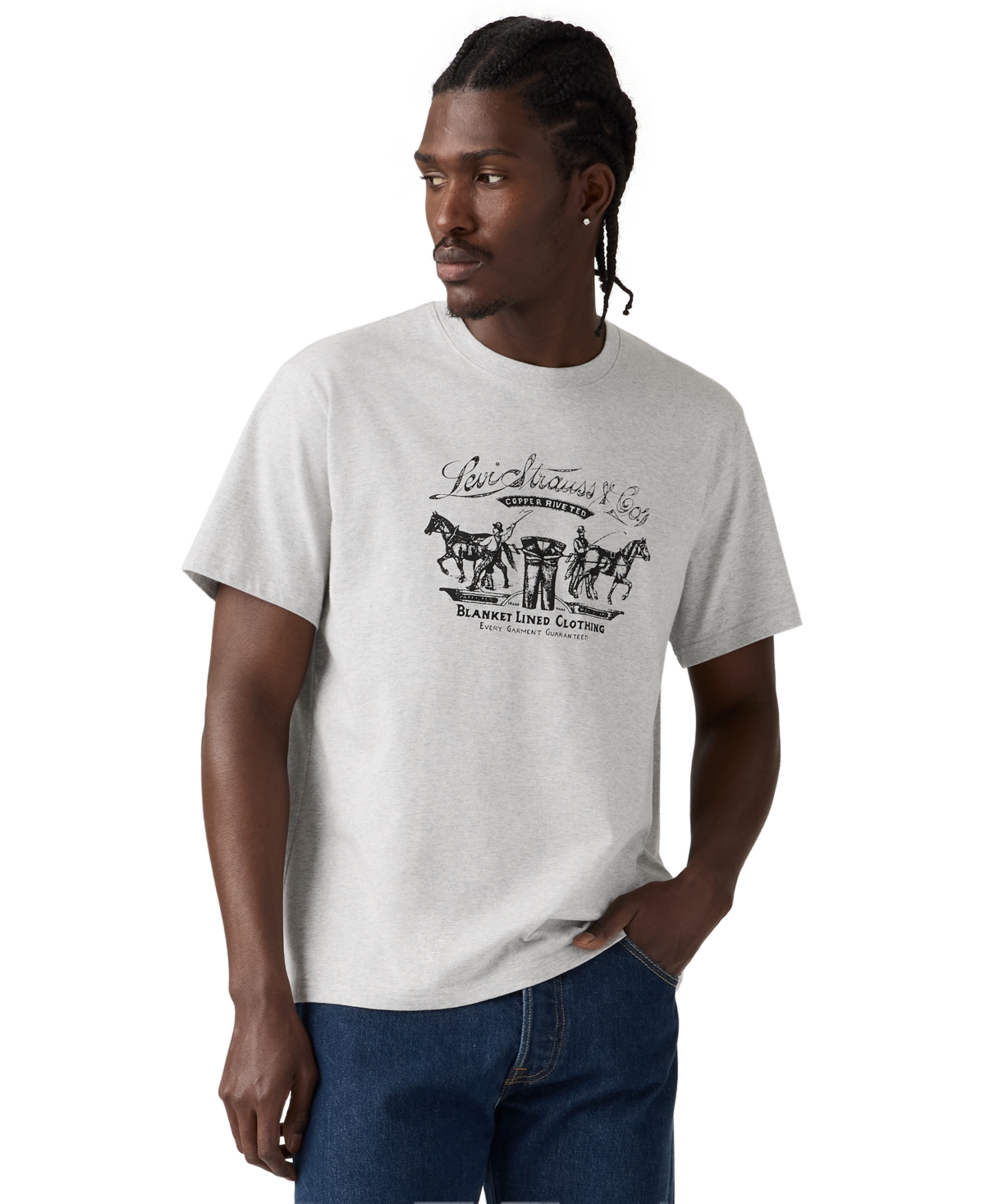 Click here for Levis Mens Signature Graphic T-Shirt - Gray prices