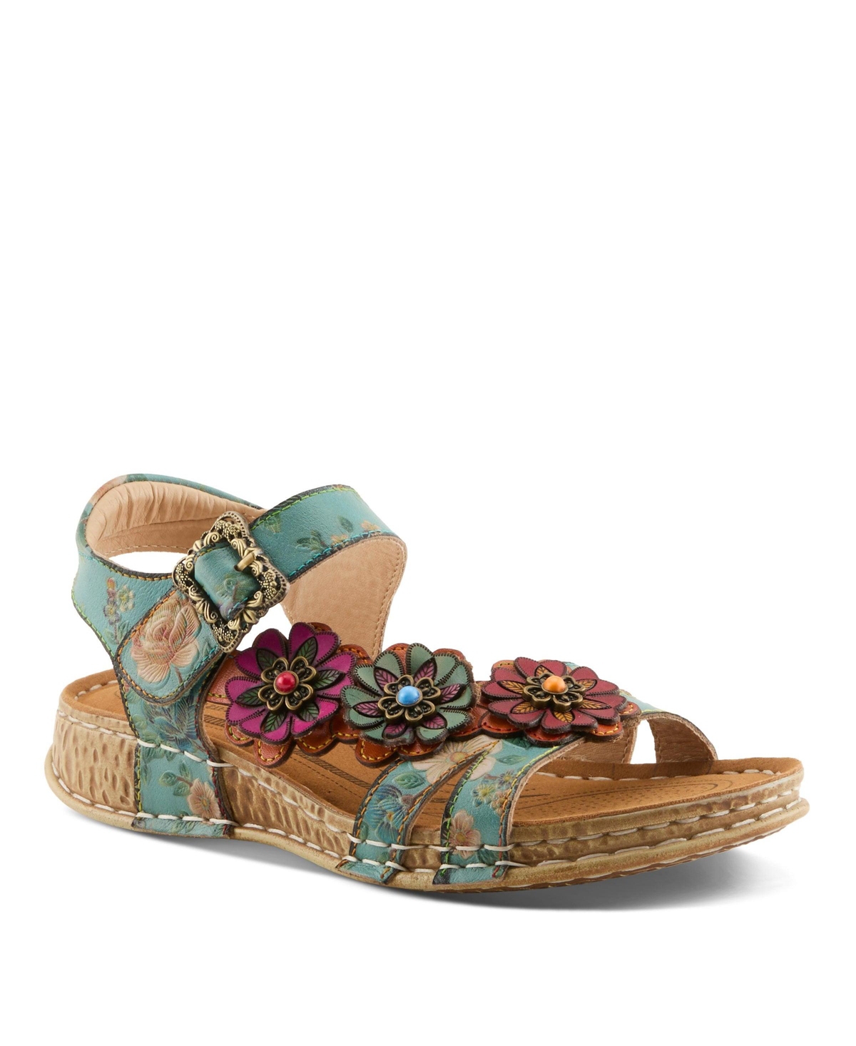 Click here for LArtiste Womens Offcenter Ankle Strap Sandal with... prices
