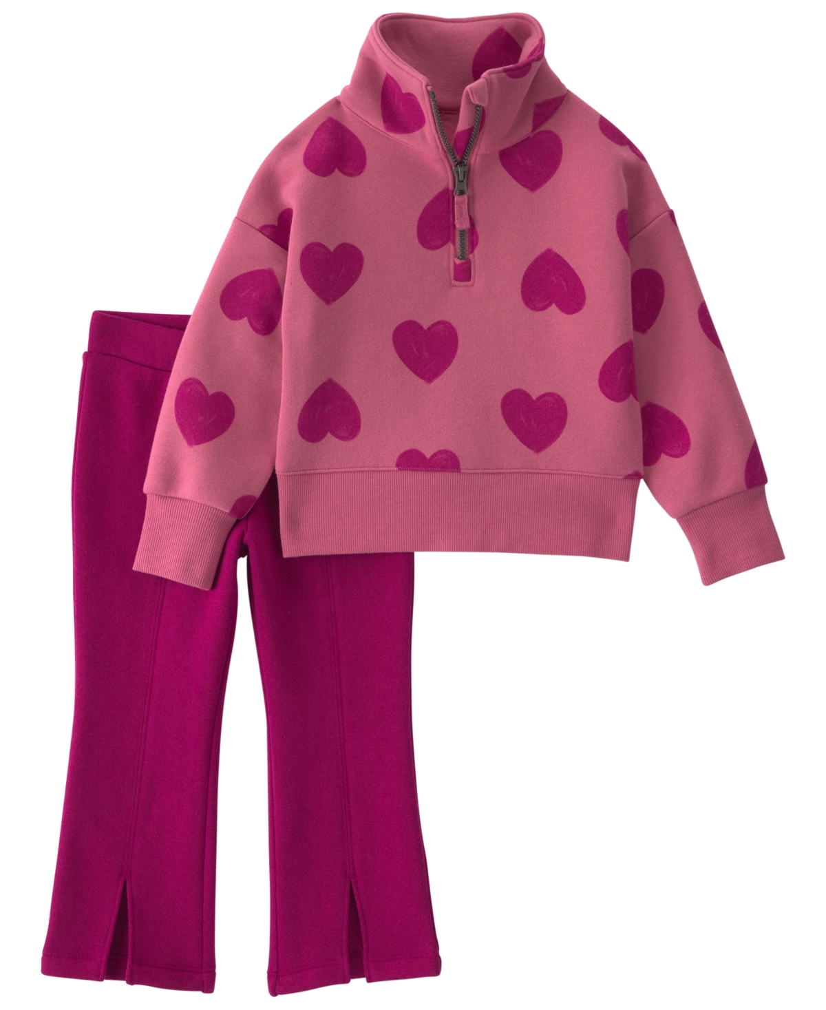 Click here for Carters Toddler Girls 2T-5T Heart Fleece Quarter-Z... prices