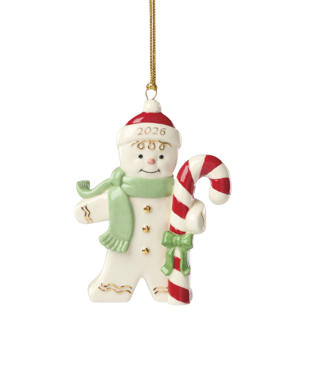 Click here for Lenox 2026 Gingerbread with Candy Cane Ornament -... prices