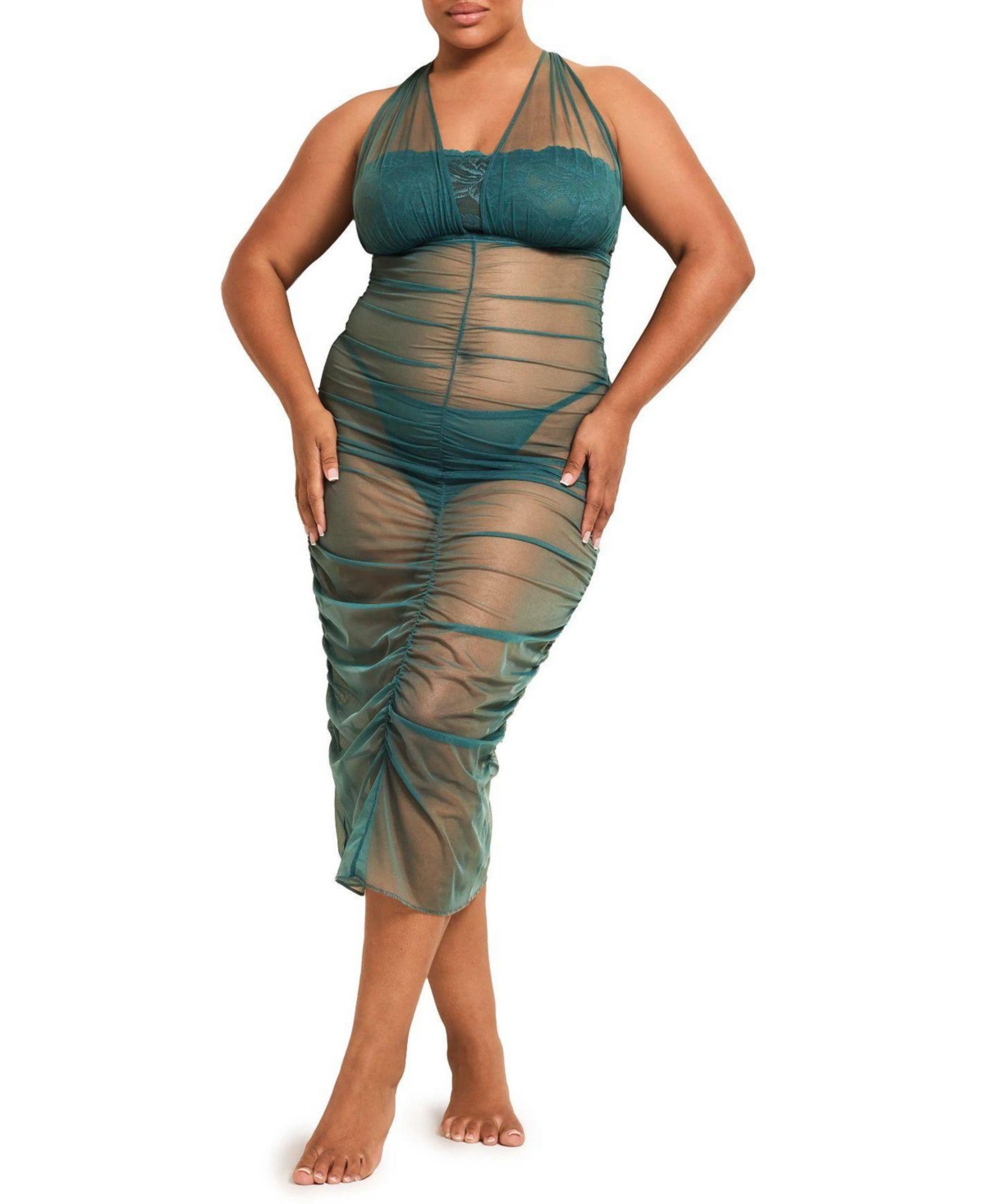 Click here for Adore Me Plus Size Eave Slip and G-String Set Ling... prices