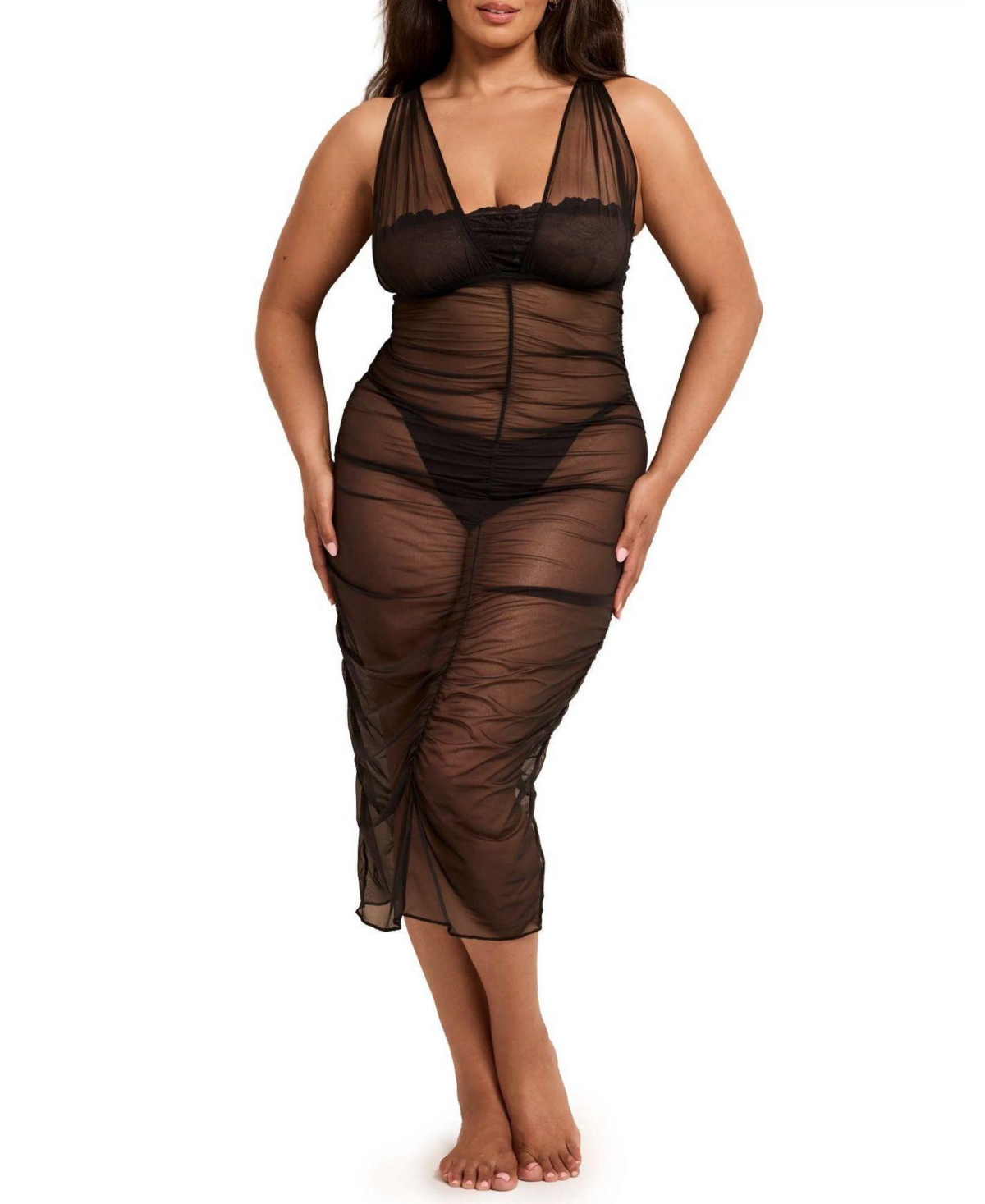 Click here for Adore Me Plus Size Eave Slip and G-String Set Ling... prices