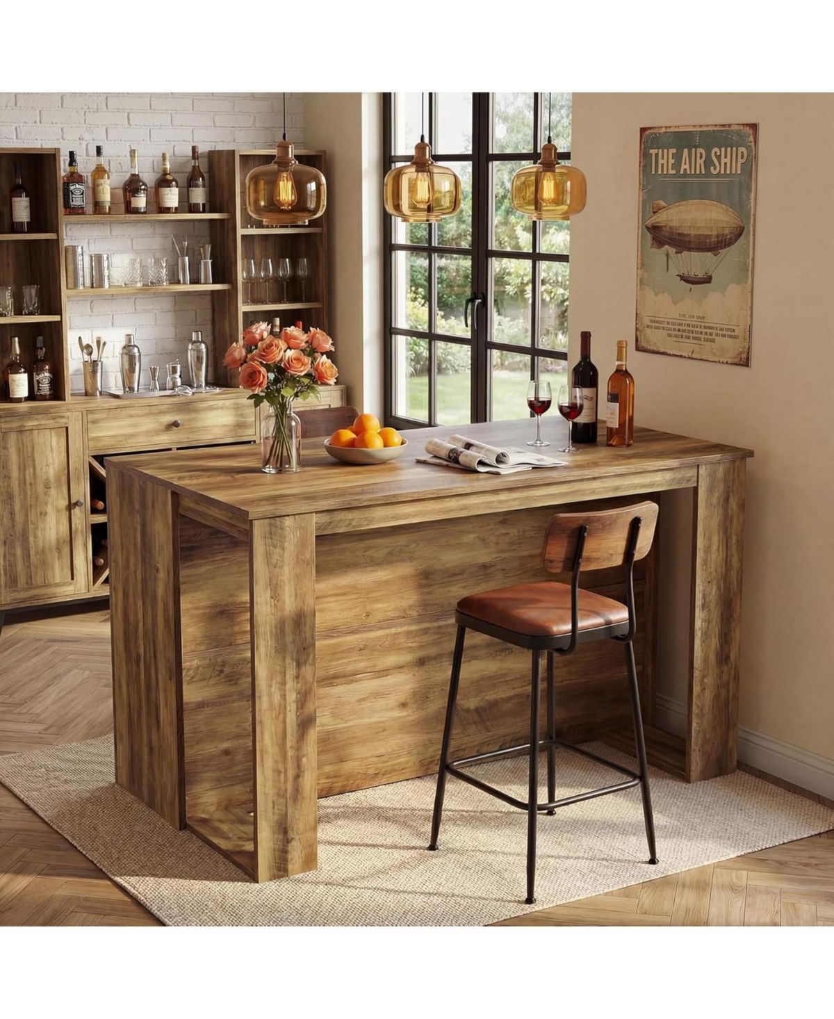 Click here for Tribesigns Bar Table  55-Inch Counter Height Pub T... prices