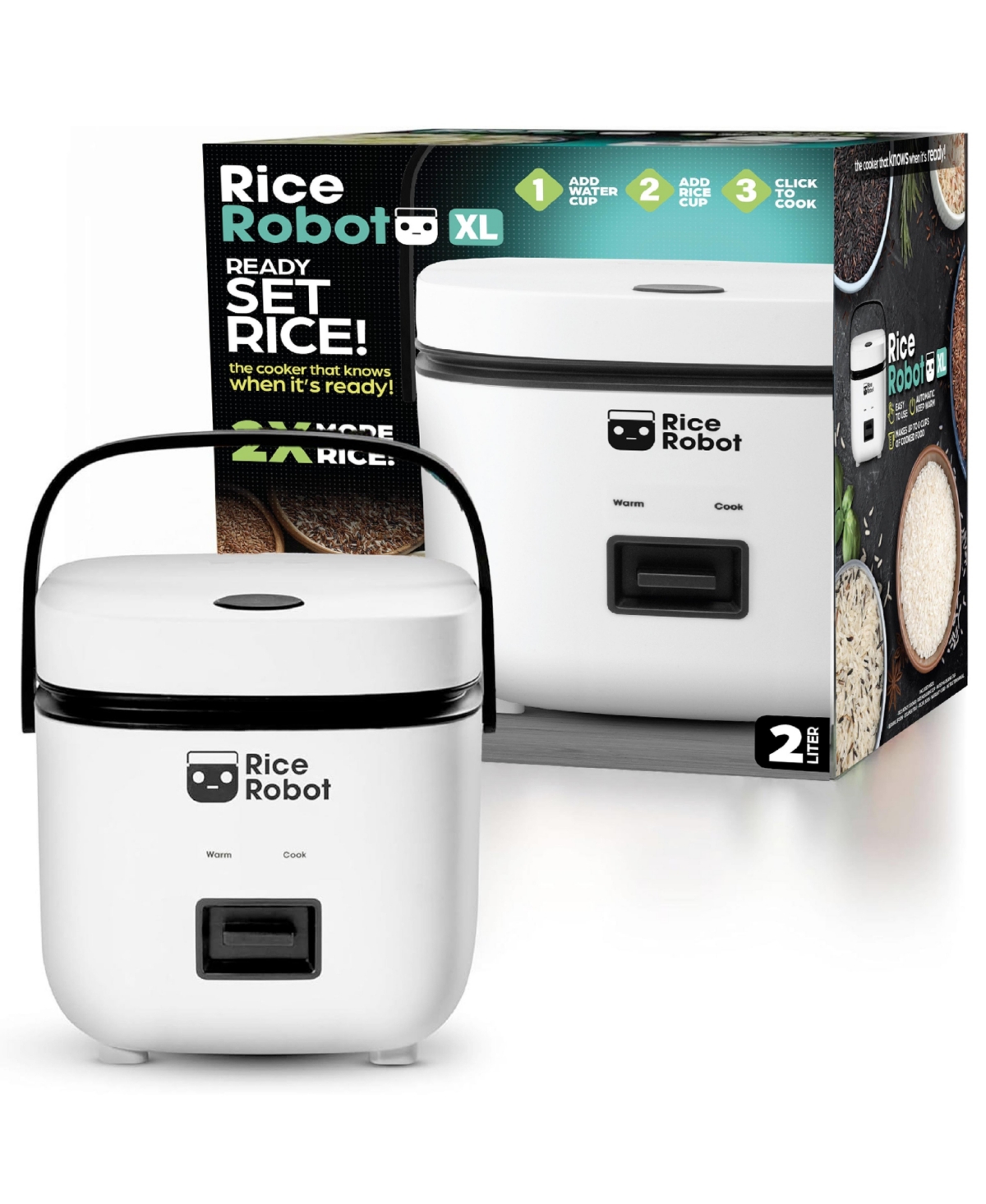 Click here for Rice Robot 8-Cup Space Saving Rice Cooker with Cer... prices
