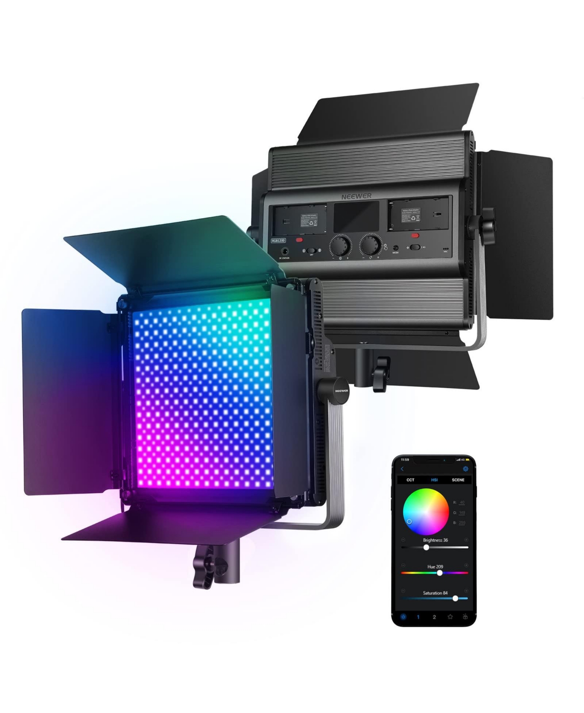 Click here for Neewer RGB1200 Led Video Light with 60W  22000Lux... prices