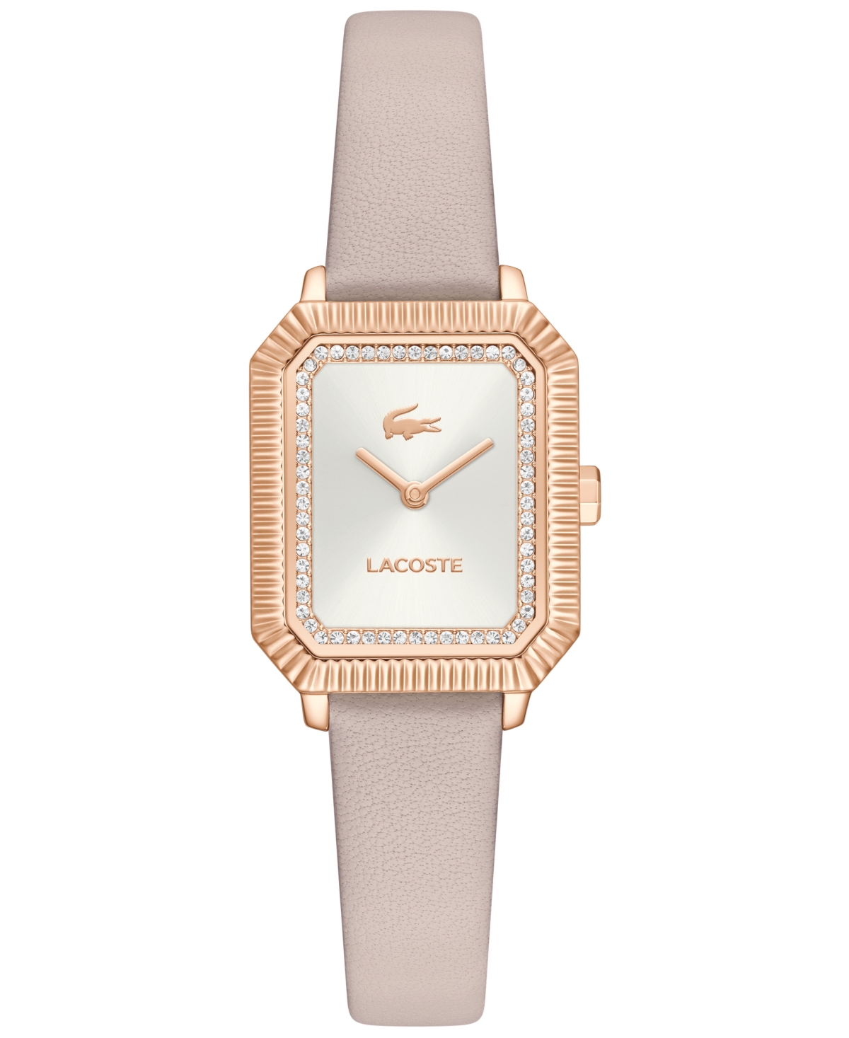 Click here for Lacoste Womens Quartz Parisienne Cream Leather Str... prices