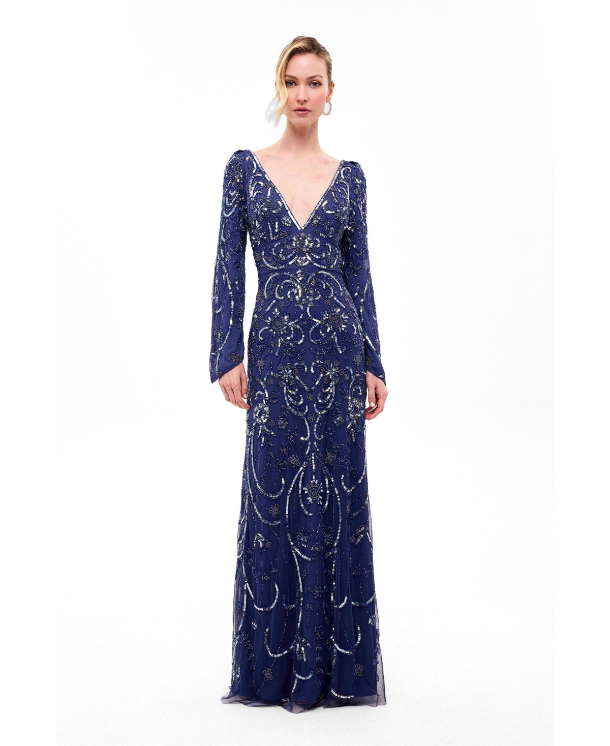 Click here for Beauut Womens Deep Neck Embellished Sequins Maxi D... prices