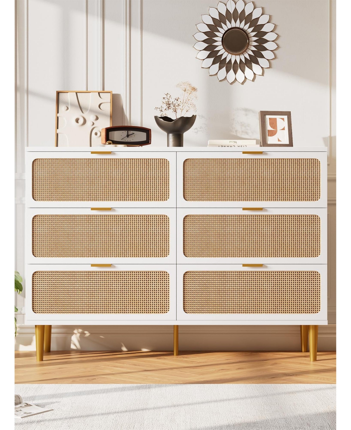 Click here for gaomon Modern 6-Drawer Double Dresser with Wide To... prices
