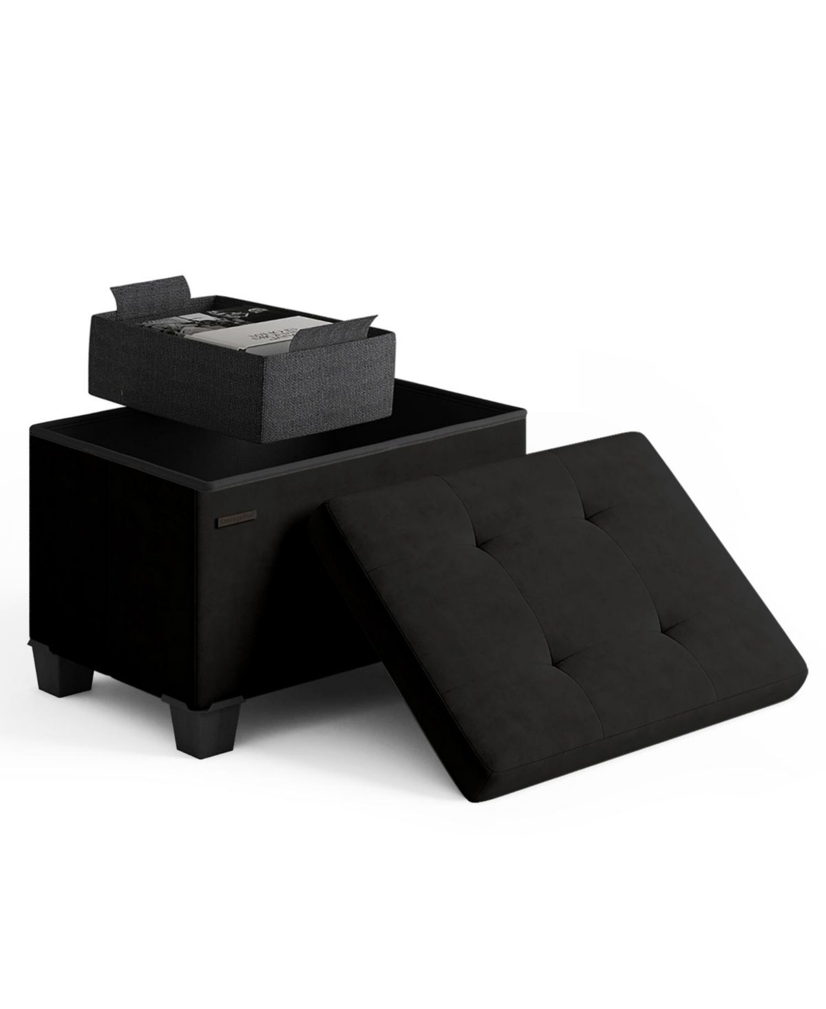 Click here for Nestl 16-Inch Velvet Cube Storage Ottoman with Bin... prices