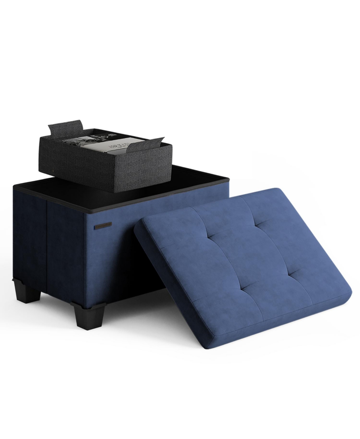 Click here for Nestl 16-Inch Velvet Cube Storage Ottoman with Bin... prices