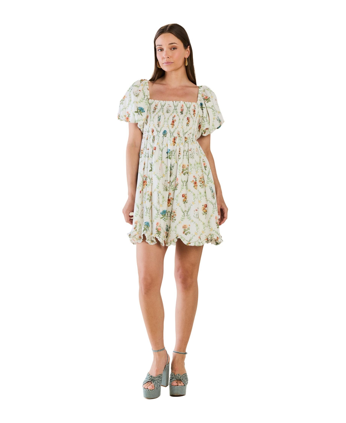 Click here for Eddy Womens Dawn Mini Dress Sadie Loving - Blanc b... prices