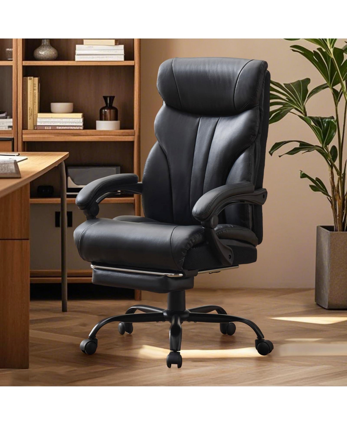 Click here for homfan Leather Office Chair with Footrest Ergonomi... prices