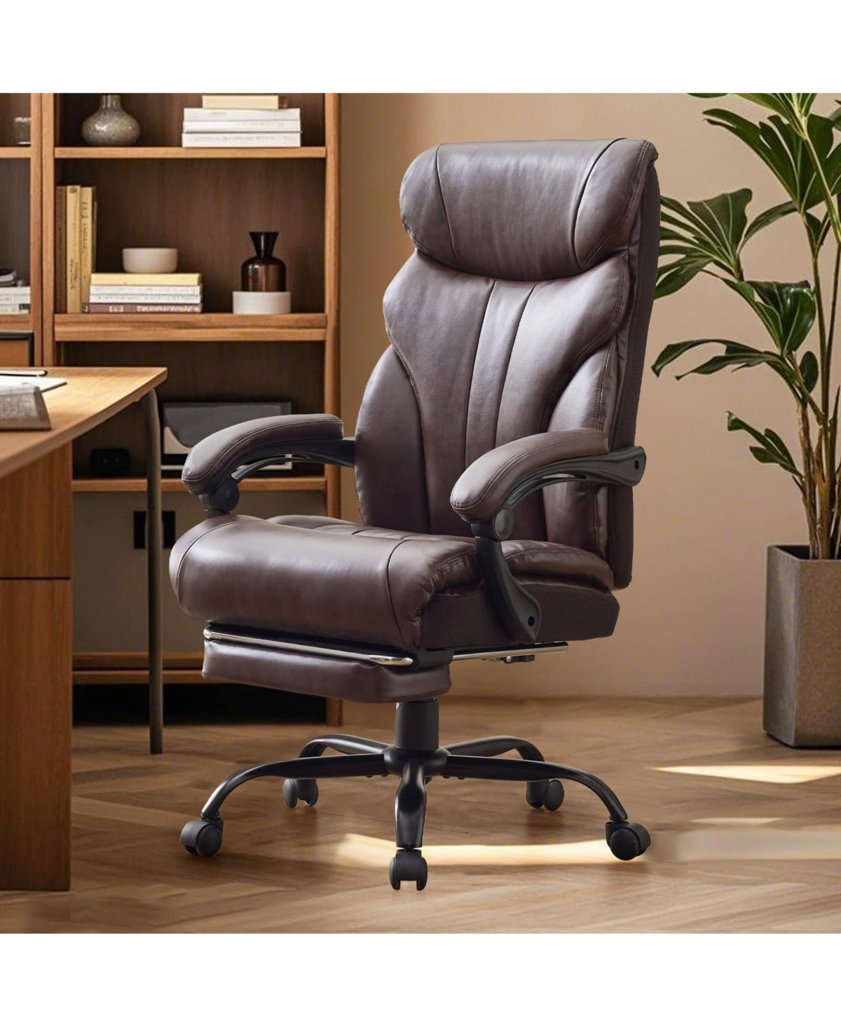 Click here for homfan Leather Office Chair with Footrest Ergonomi... prices