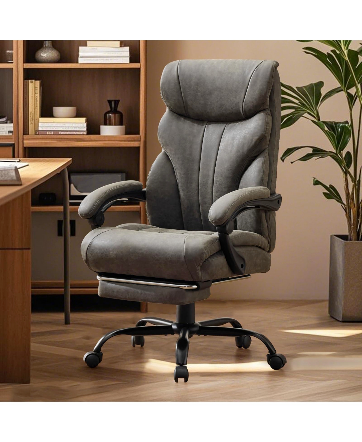 Click here for homfan Leather Office Chair with Footrest Ergonomi... prices