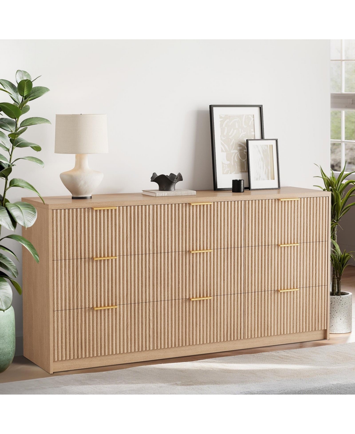 Click here for gaomon 9-Drawer Fluted Dresser  Modern Chest with... prices