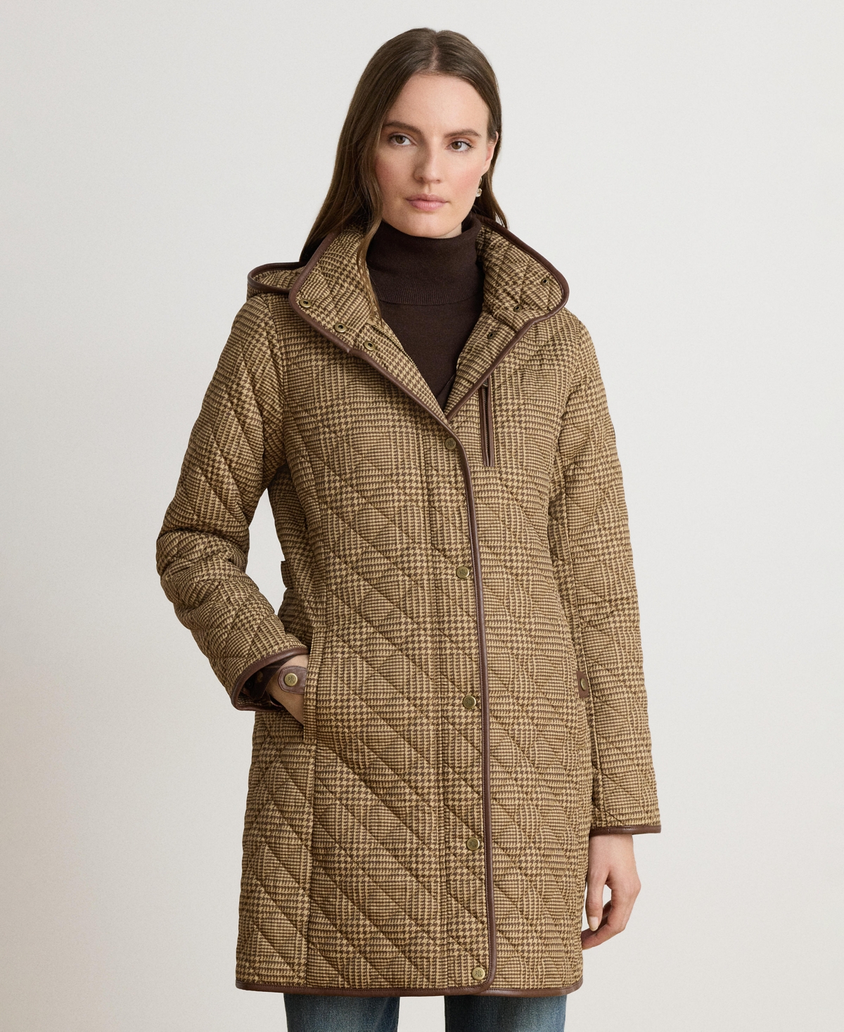 Click here for Lauren Ralph Lauren Womens Hooded Quilted Coat - C... prices