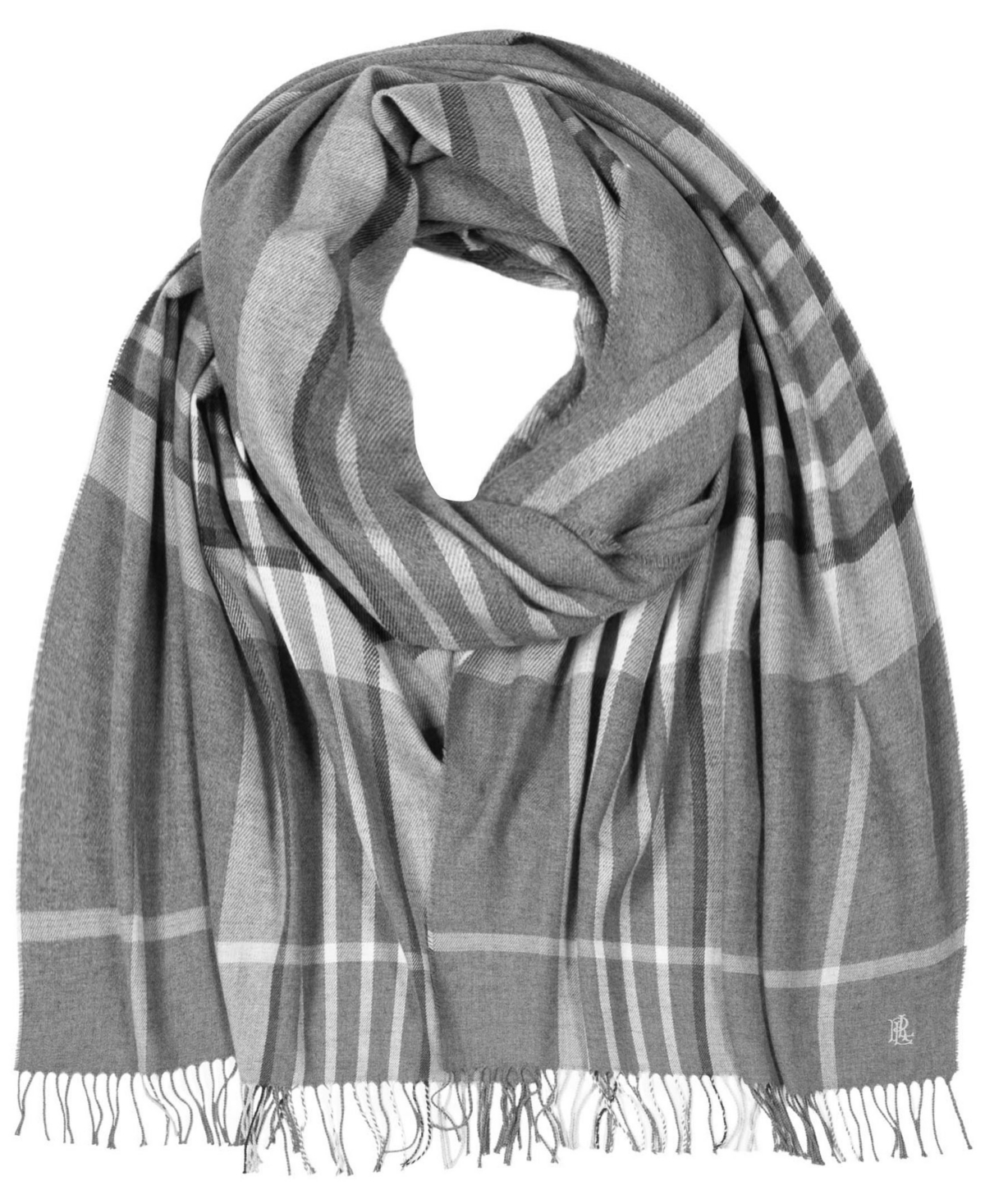 Click here for Lauren Ralph Lauren Exploded Plaid Scarf - Grey prices