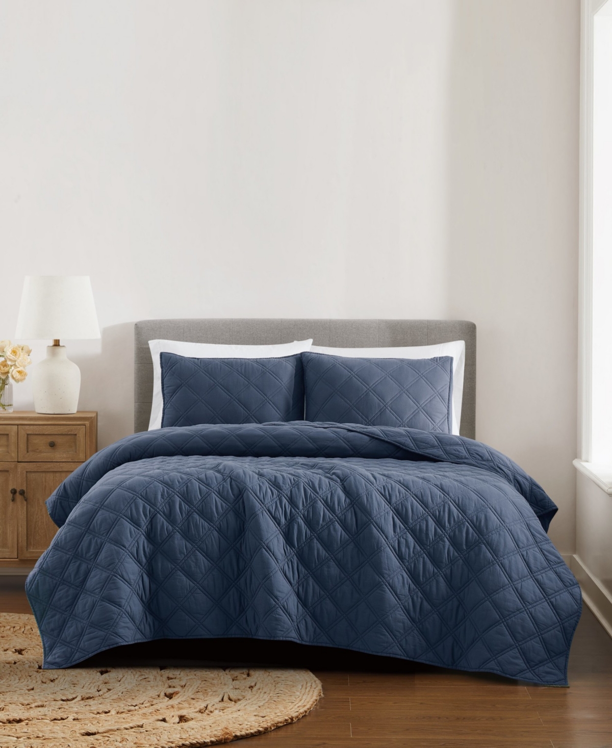 Click here for Brooklyn Loom Diamond Washed Cotton 3-Piece Quilt... prices