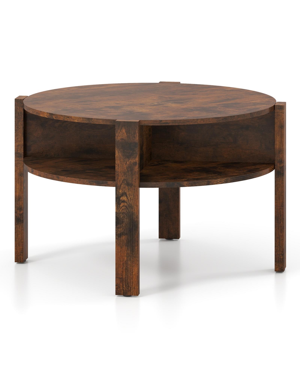 Click here for Slickblue Small Space Round Coffee Table with Lowe... prices