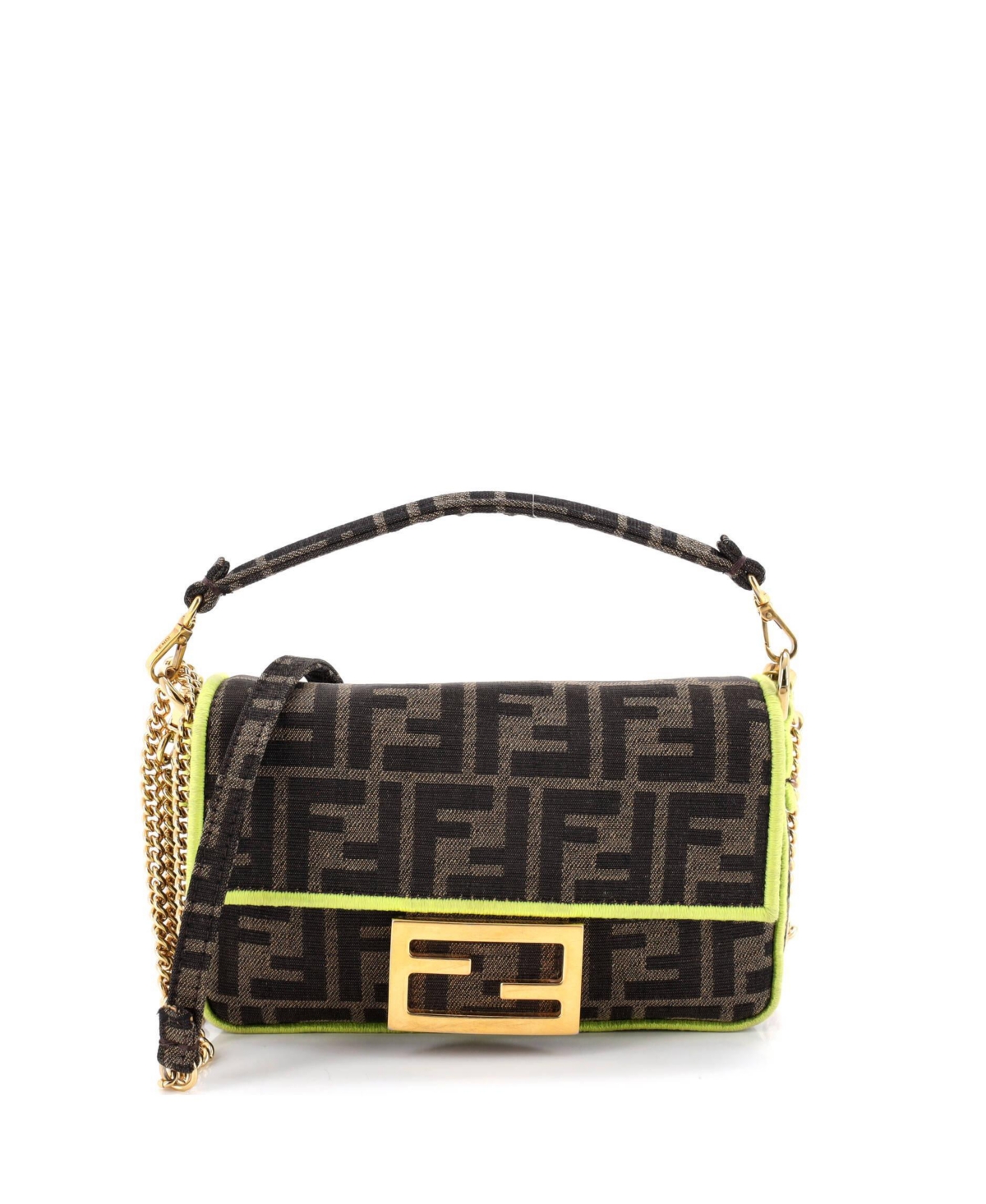 Click here for Pre-Owned Fendi Mini Baguette Nm Bag Zucca Canvas... prices