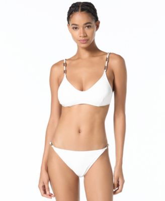 Click here for Michael Kors Womens Oval Link Swim Bikini Top Skir... prices