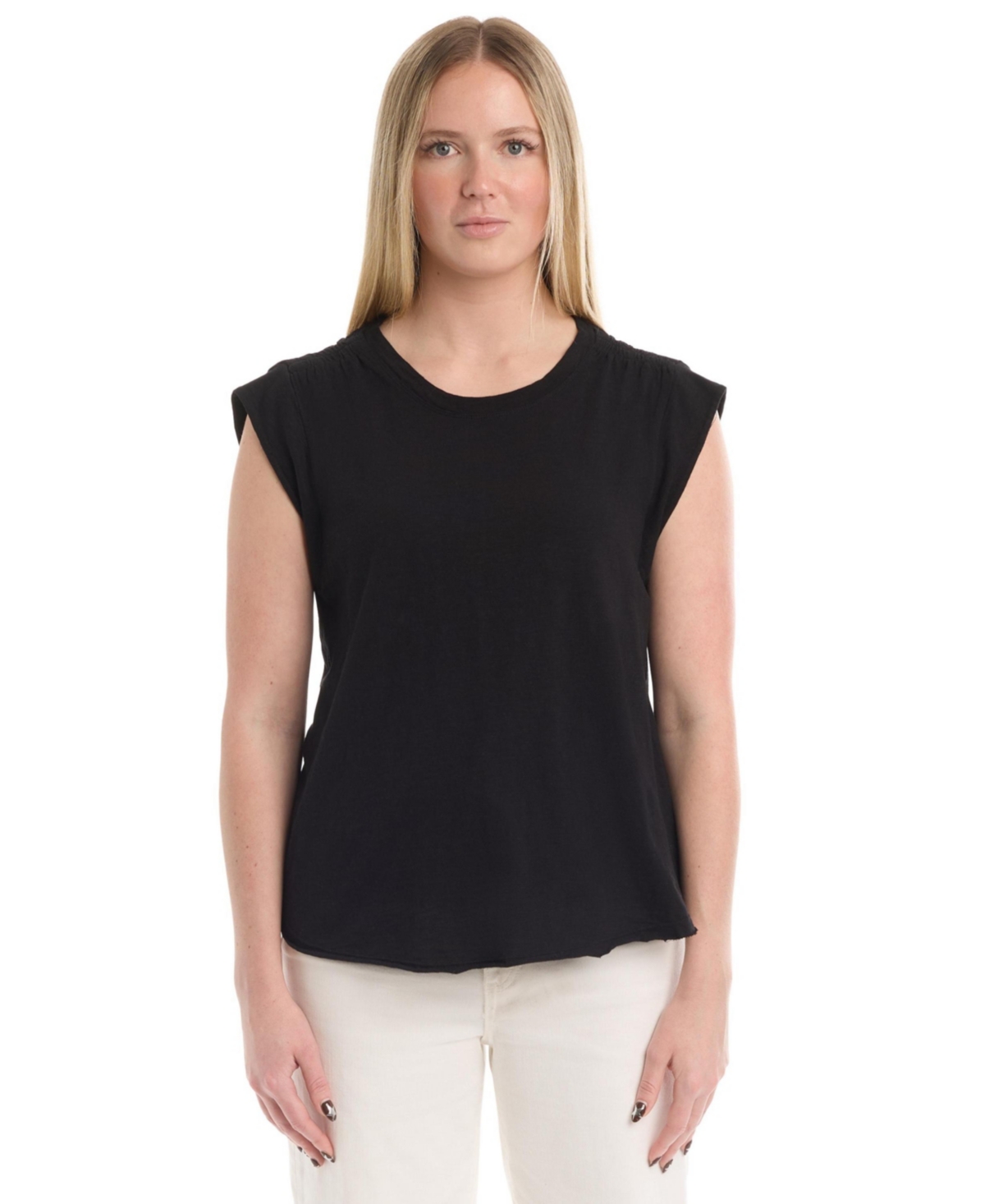 Click here for Wilt Womens Ruched Shoulder Tee - Black prices