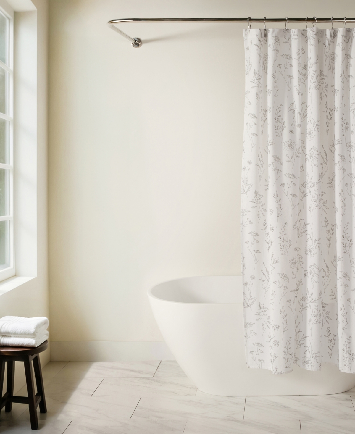 Click here for ienjoy Home Cotton Blend Printed Shower Curtains... prices