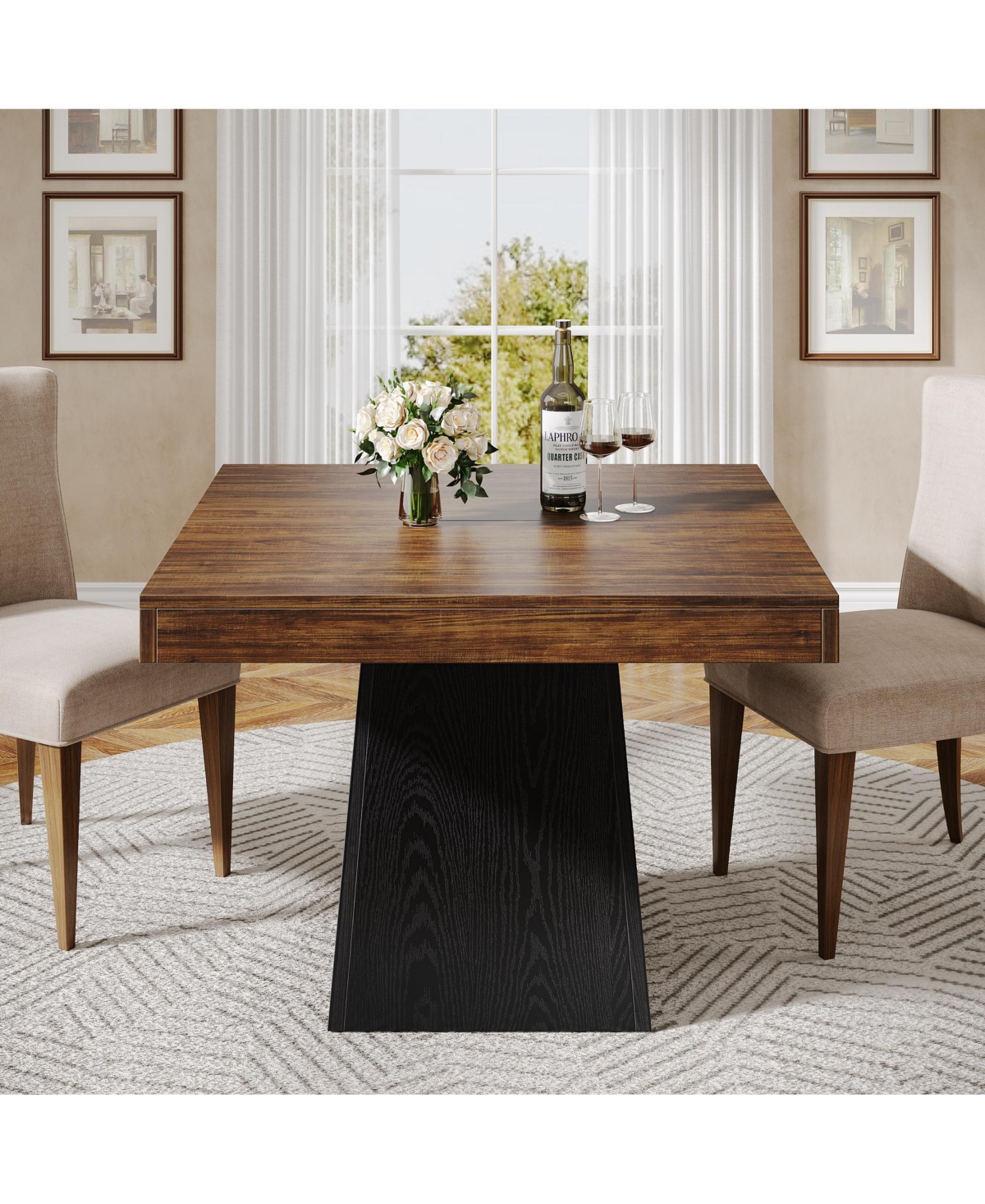 Click here for Tribesigns Square Dining Table for 4  31.5-Inch Ki... prices