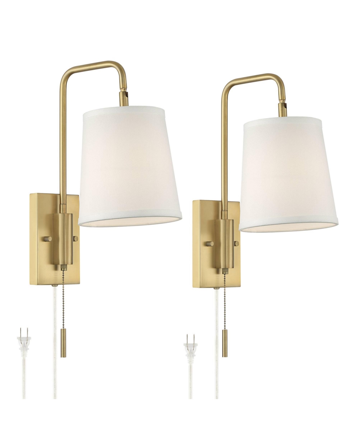 Click here for 360 Lighting Luca Swing Arm Wall Lamps Set of 2 Wa... prices