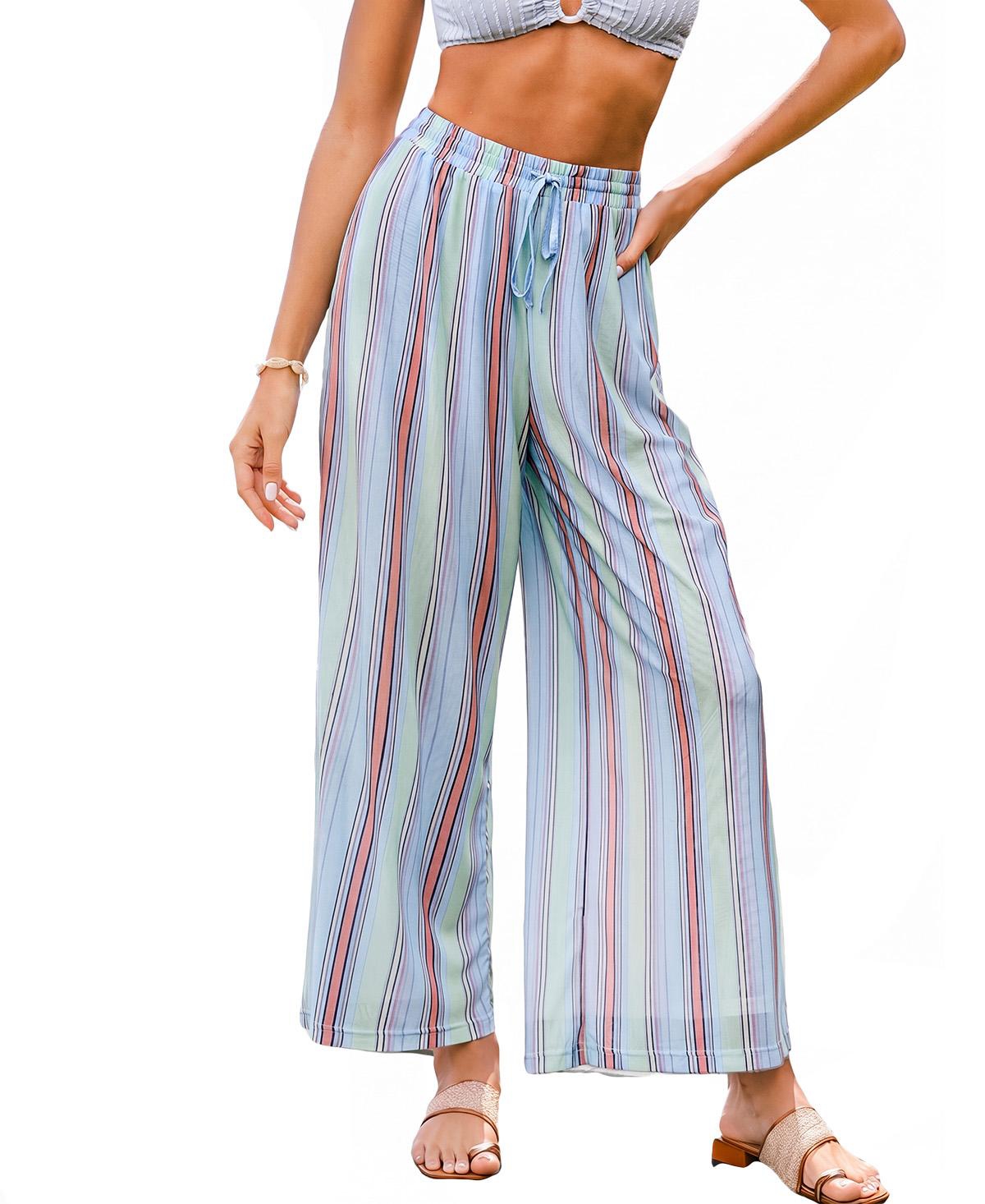 Click here for Cupshe Womens Manifested It Striped Pants - Light/... prices