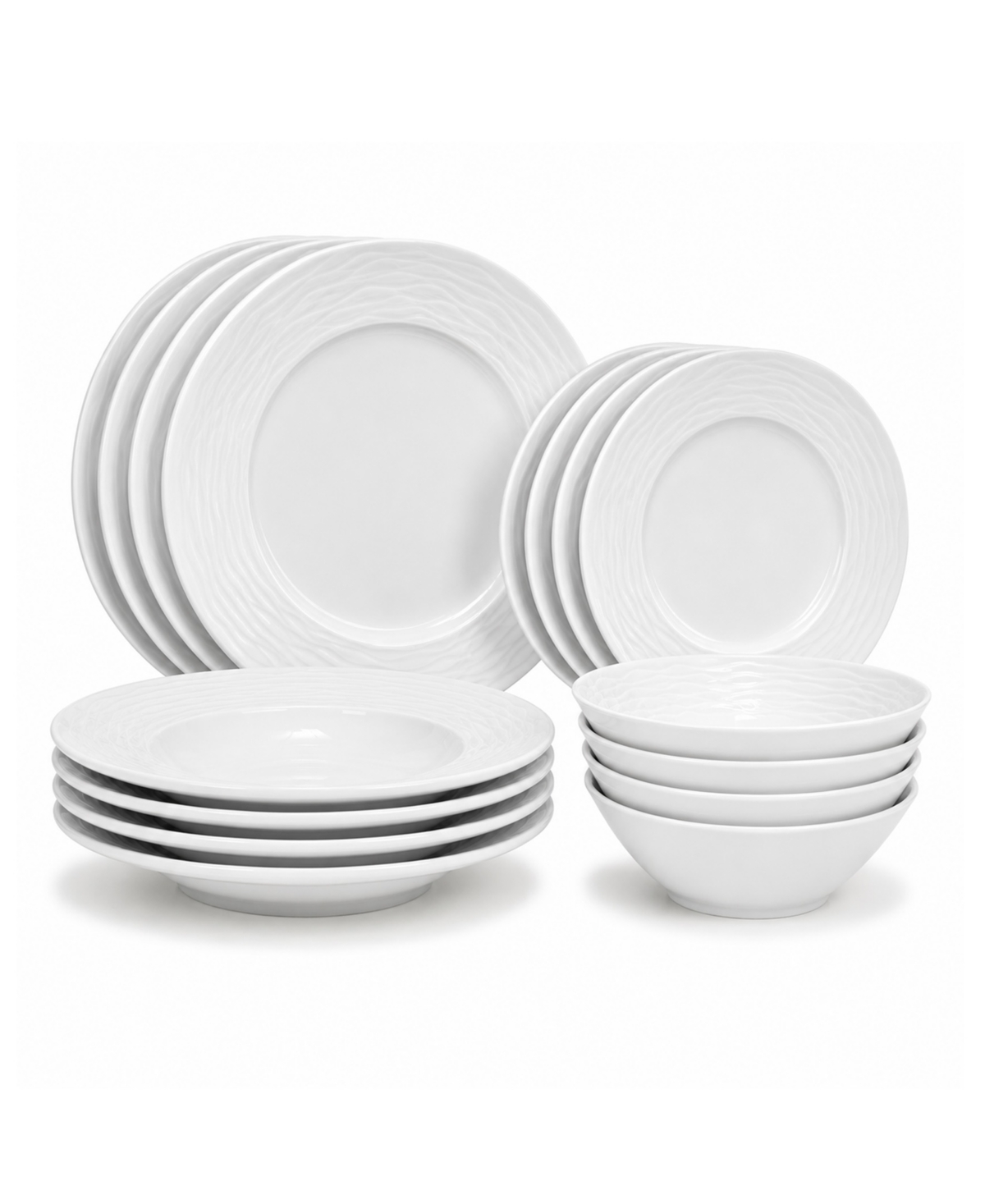 Click here for French Home White Wave 16-Piece Dinnerware Set  Se... prices