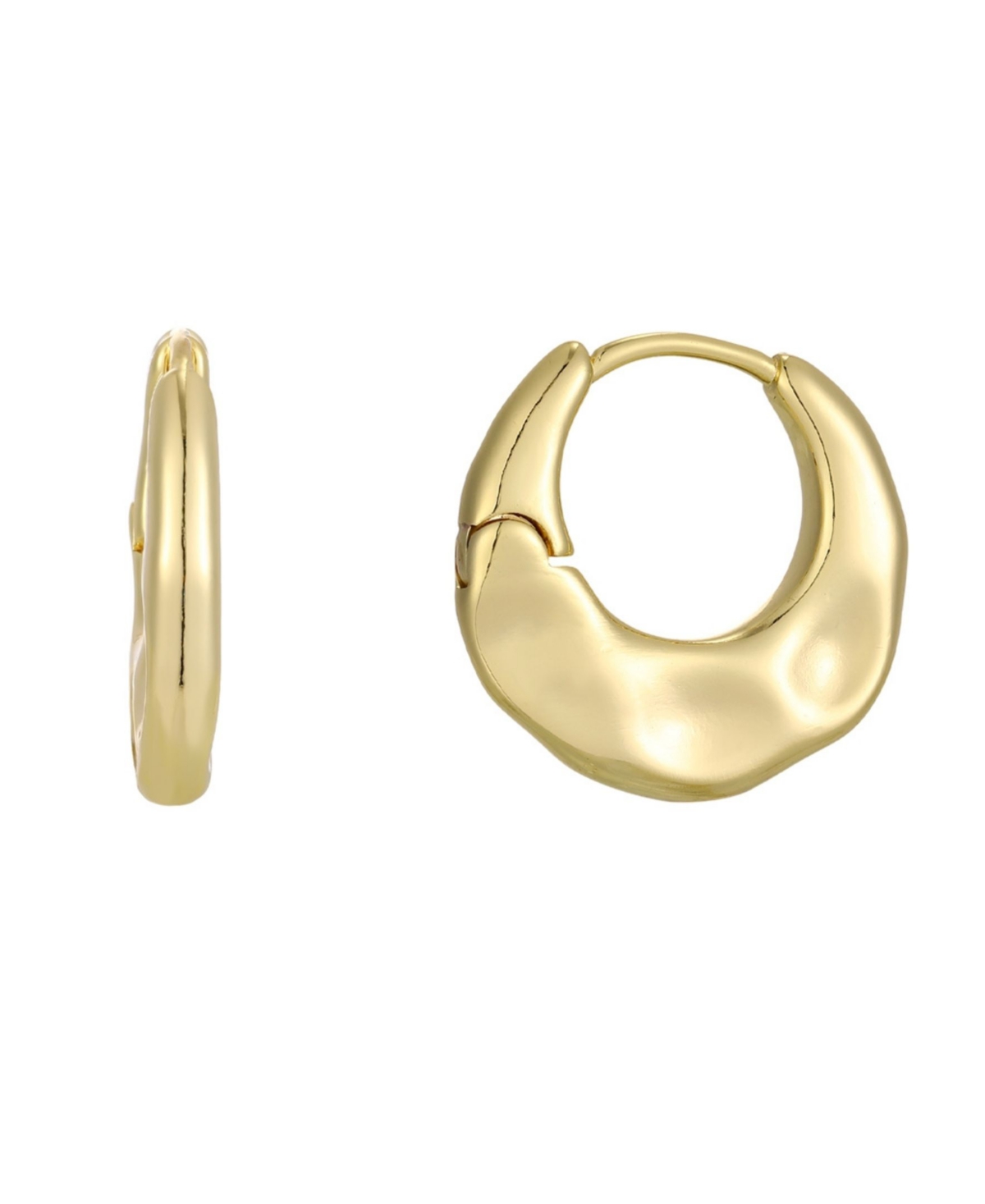 Click here for Adornia Gold Hammered Purse Hoop Earrings - Gold prices