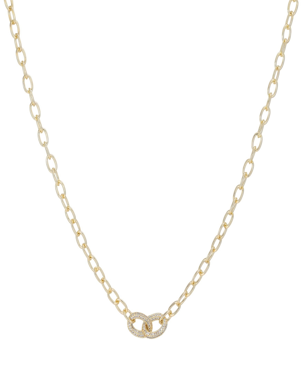 Click here for Adornia Gold Cubic Zirconia Links Necklace - Gold prices