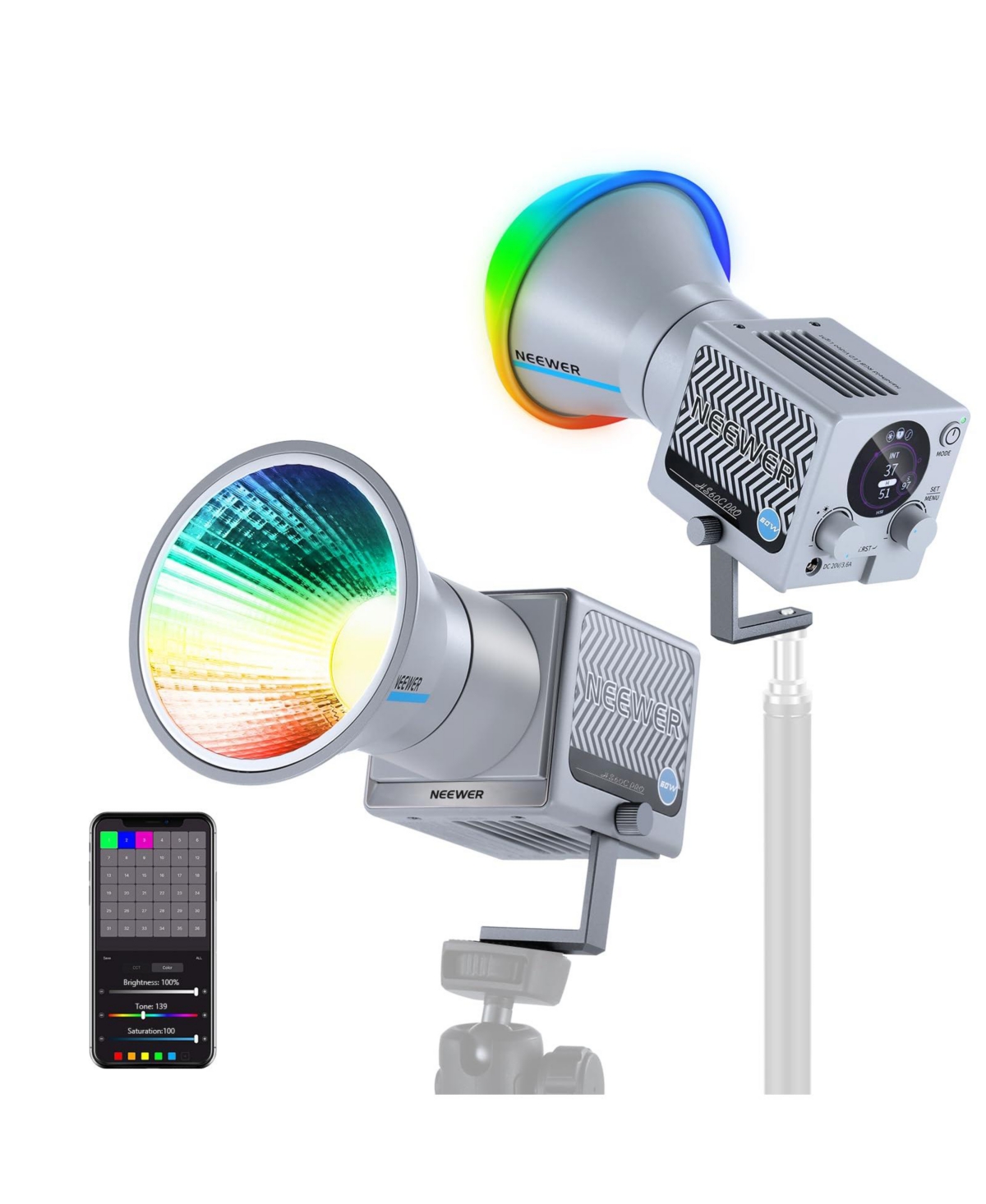 Click here for Neewer HS60C Led Video Light with 60W  6500K  CRI9... prices