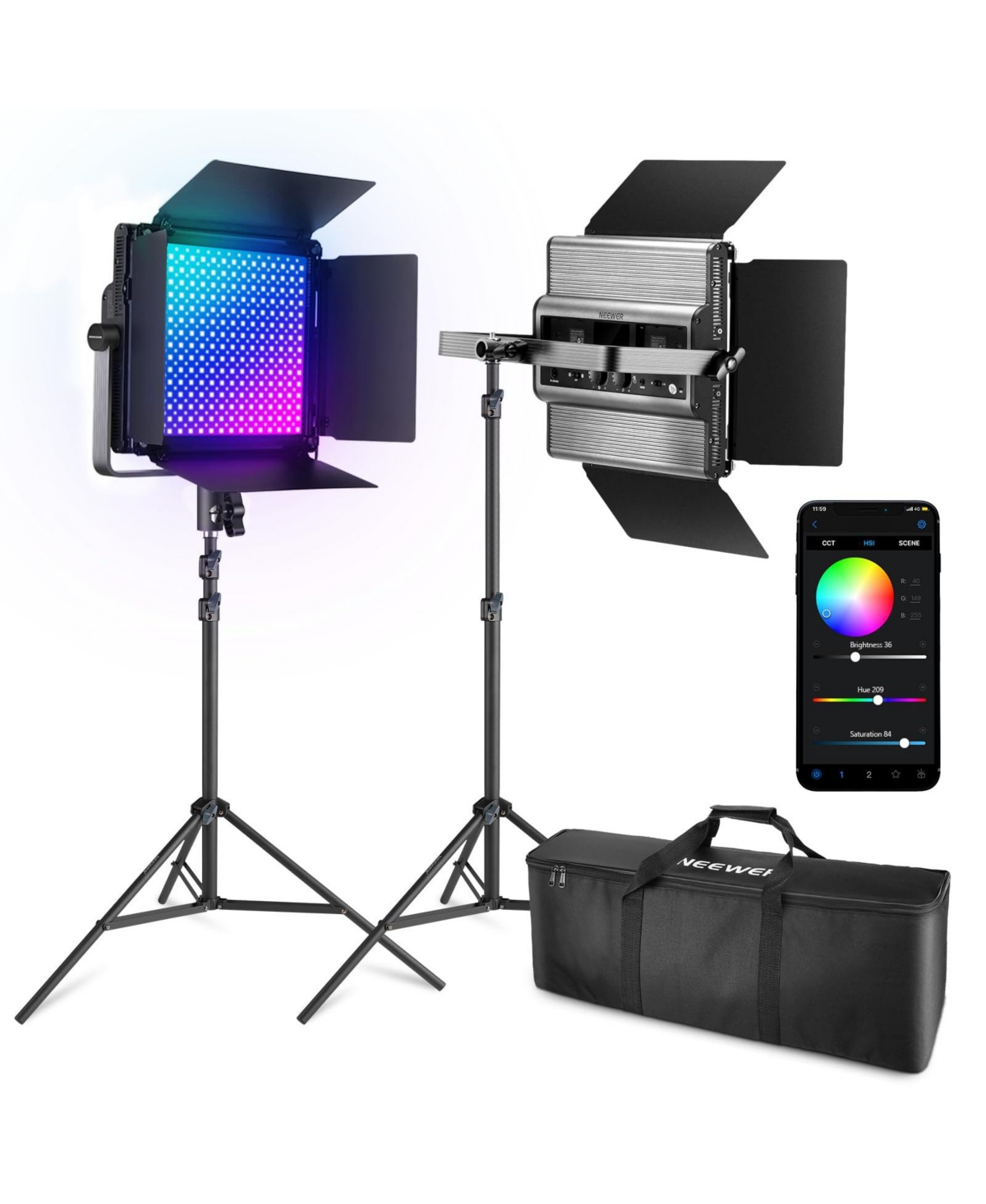 Click here for Neewer RGB1200 Led Video Light with 60W  22000Lux... prices