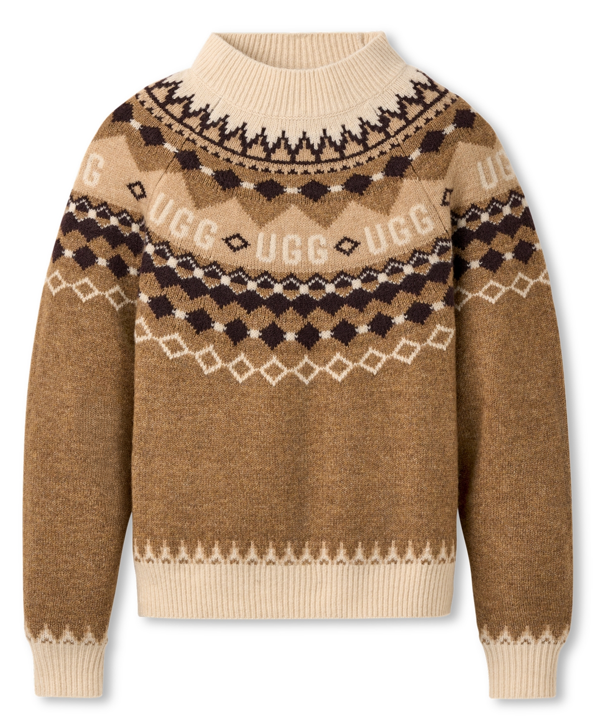 Click here for Ugg Womens Braylee Uggisle Crewneck Sweater - Coff... prices