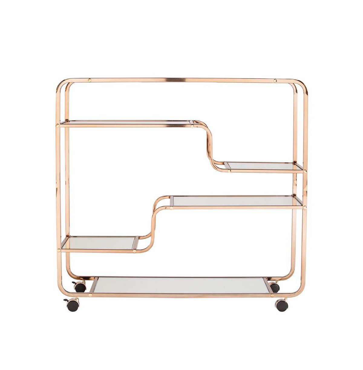 Click here for Augusta Home Maylynn Art Deco Mirrored Bar Cart -... prices