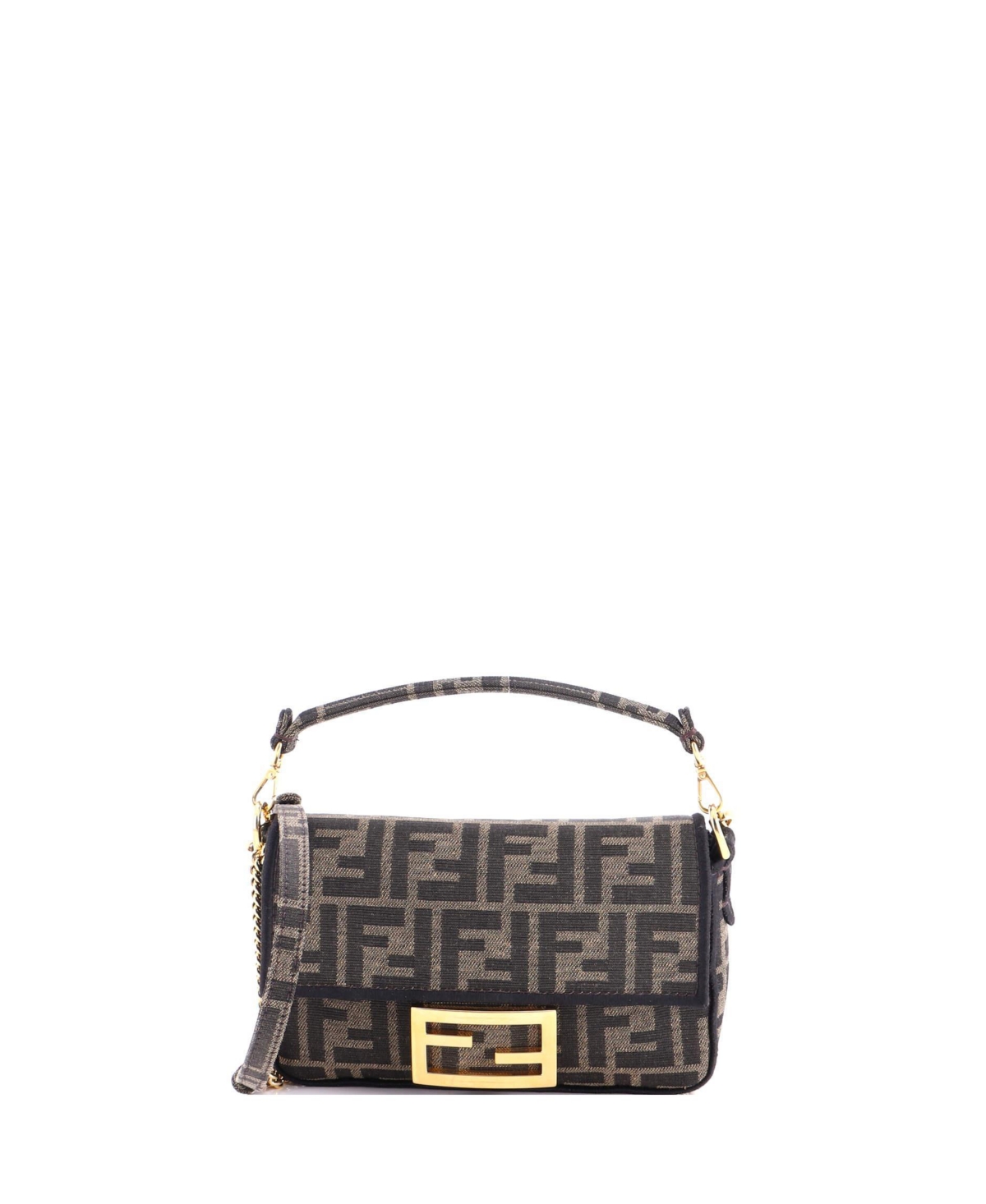 Click here for Pre-Owned Fendi Mini Baguette Nm Bag Zucca Canvas... prices