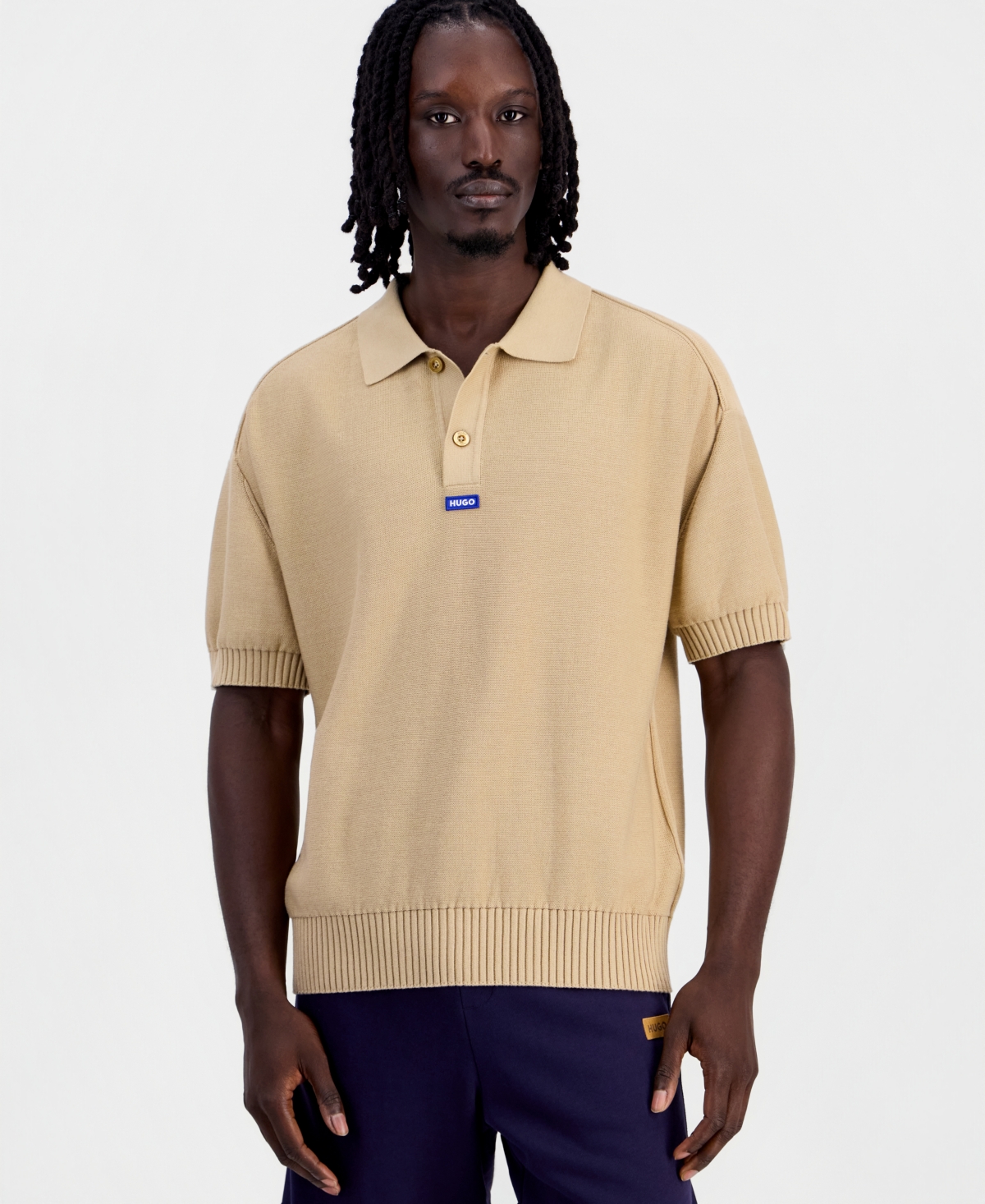 Click here for Hugo by Hugo Boss Mens San Knit Regular-Fit Polo S... prices