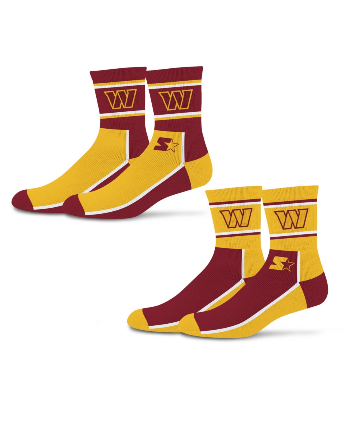 Click here for Starter Mens and Womens 2-Pack Burgundy/Gold Washi... prices
