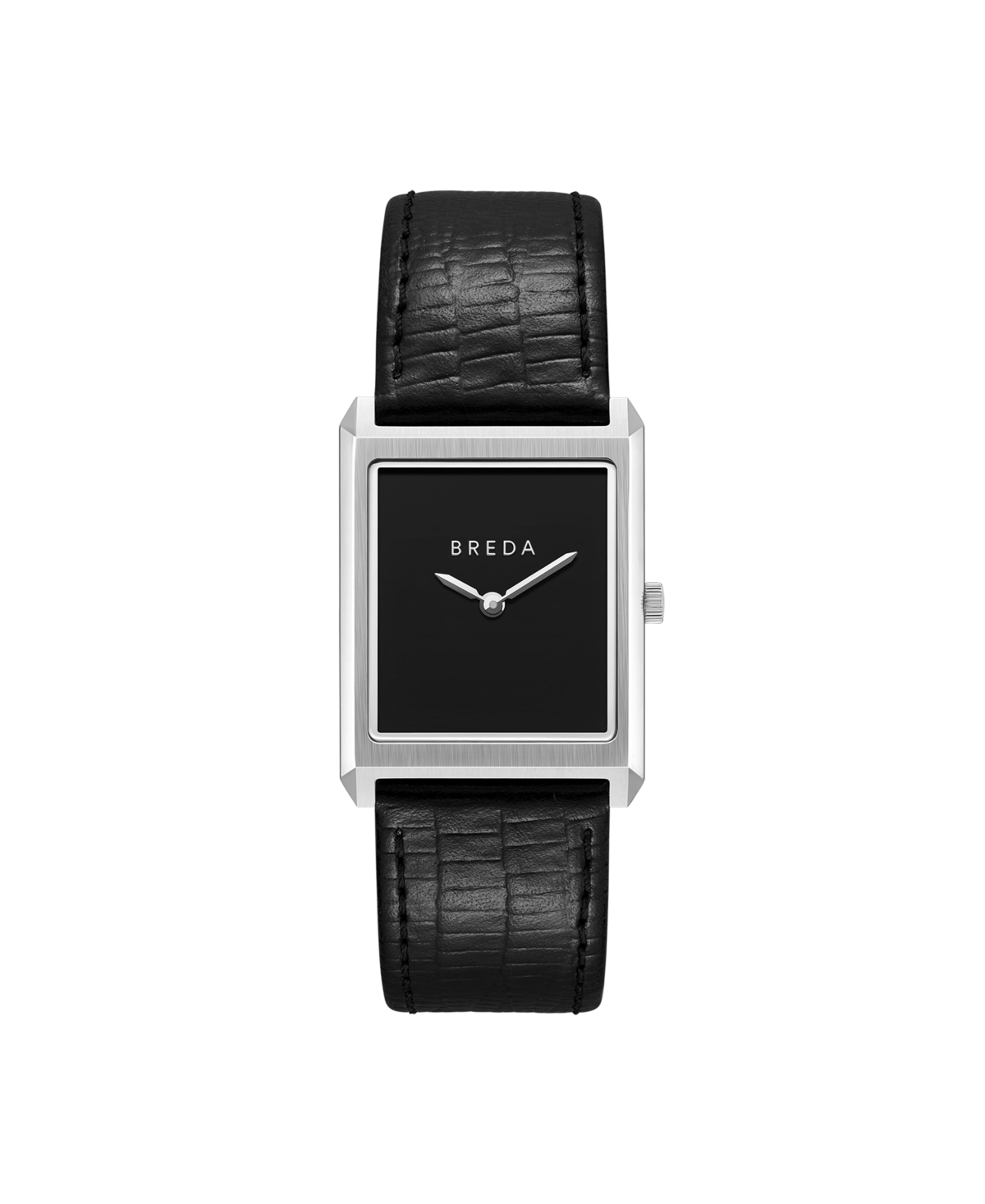 Click here for Breda Mens Quartz Virgil Silver and Black Leather... prices