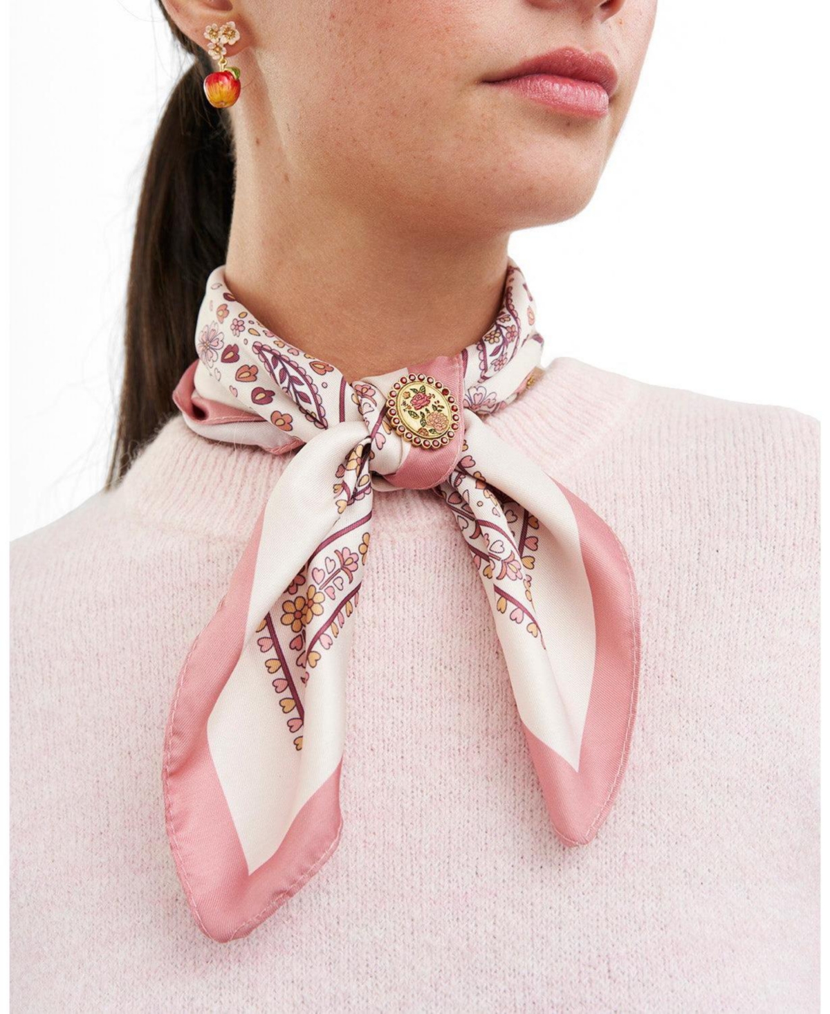 Click here for Fable England Womens Eve Bandana Scarf - Pink prices