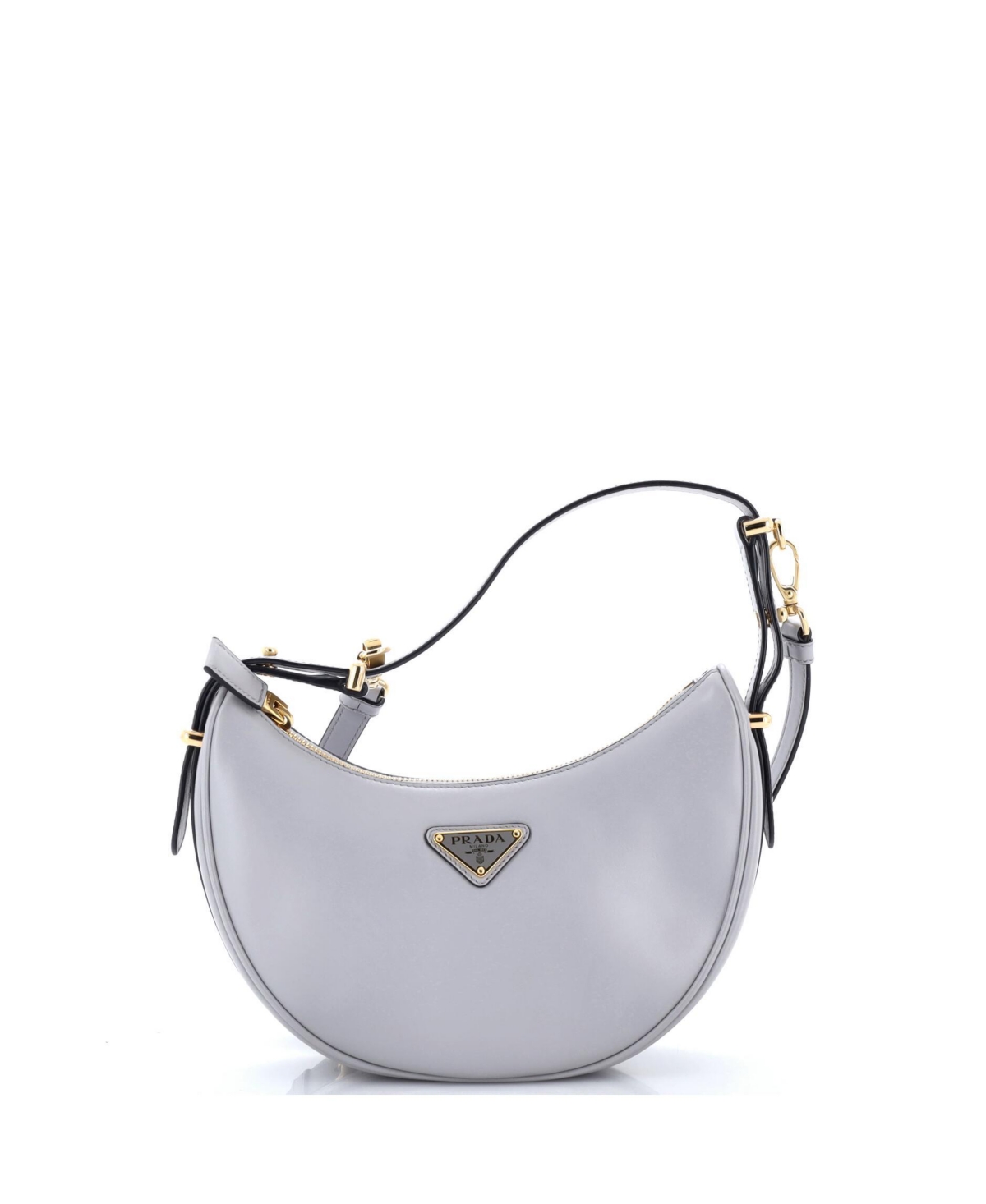 Click here for Pre-Owned Prada Small Arque Half Moon Hobo Leather... prices