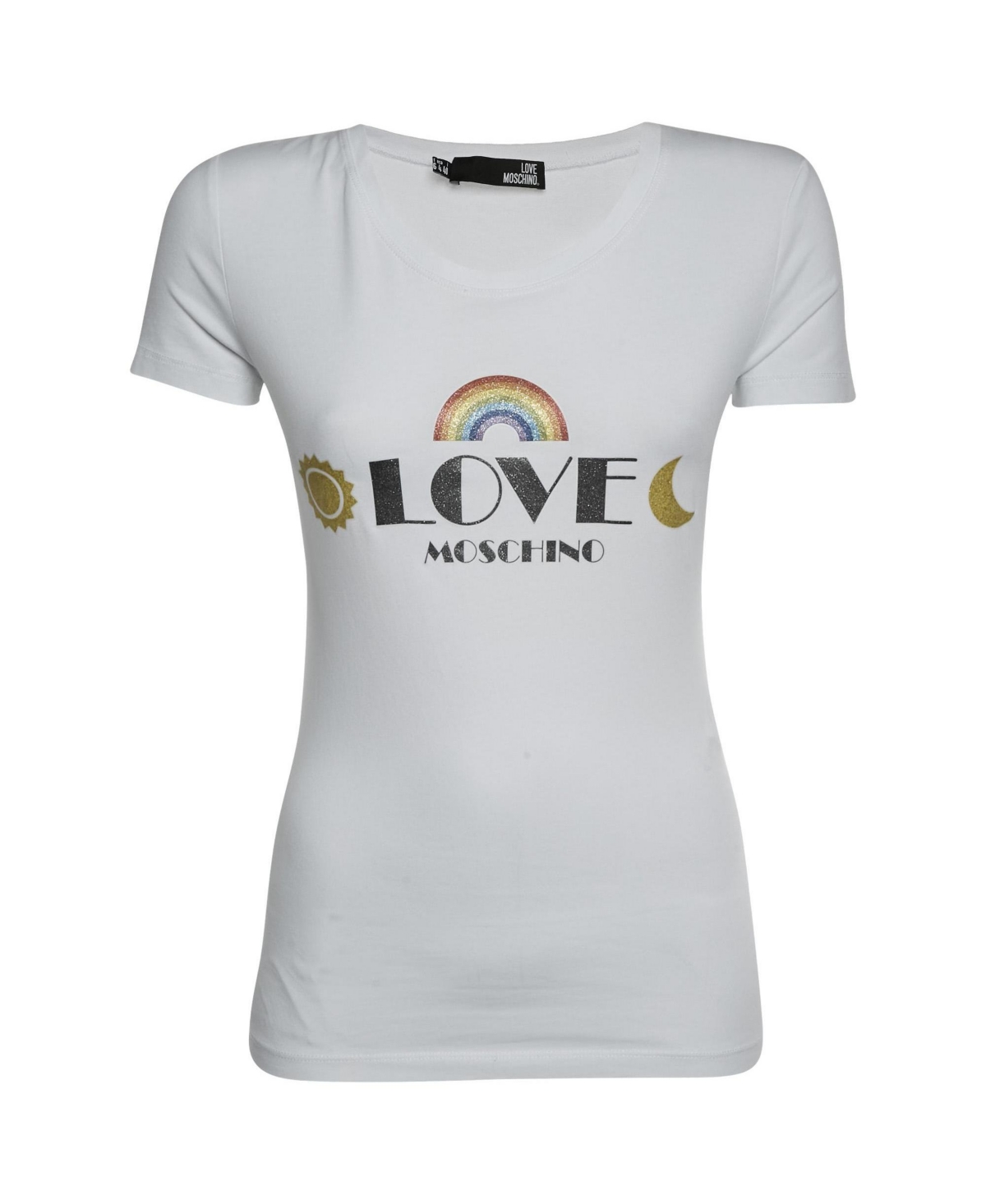 Click here for Pre-Owned Love Moschino Womens Glitter Logo Graphi... prices