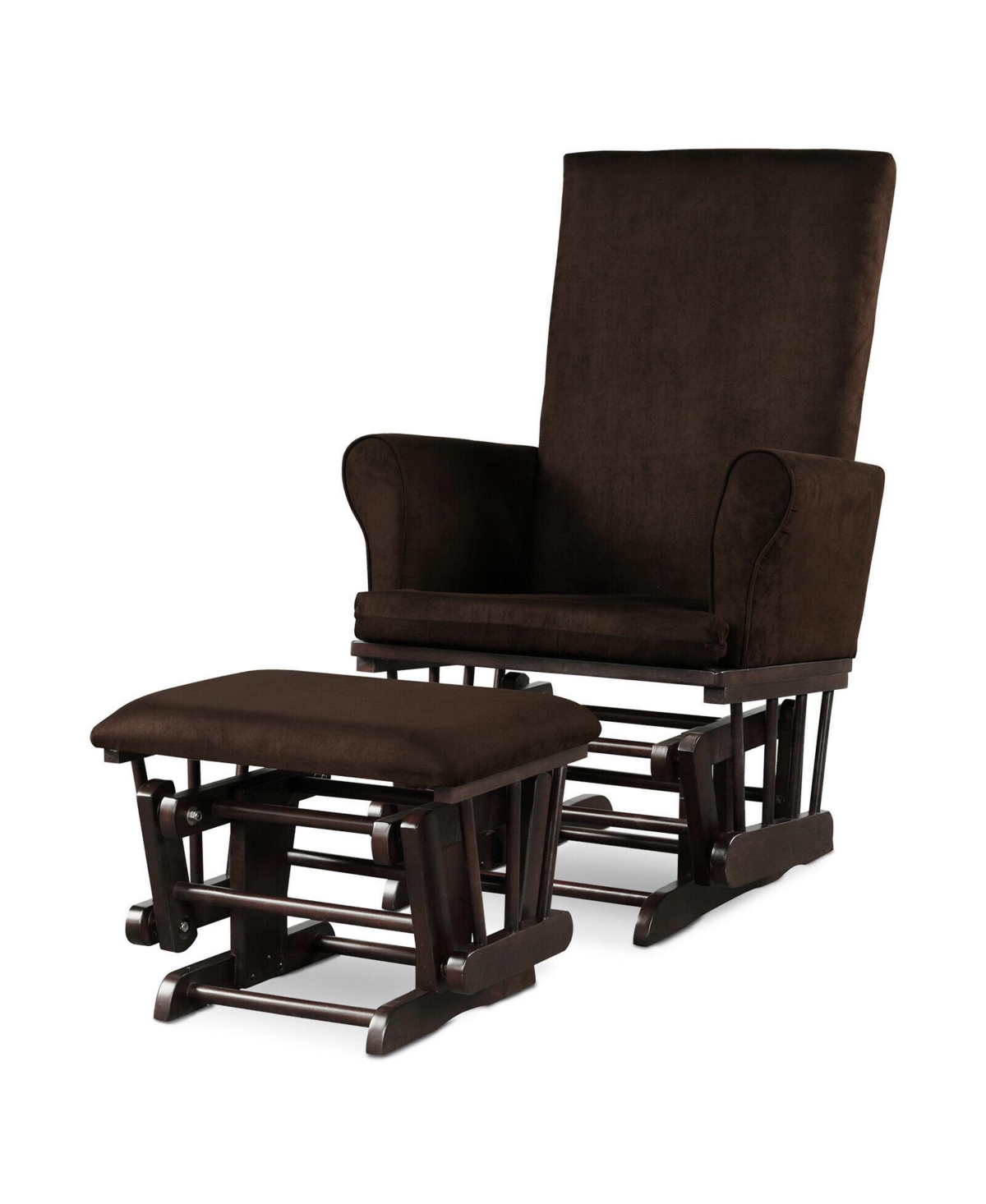 Click here for Gymax Glider and Ottoman Cushion Set Wooden Baby N... prices