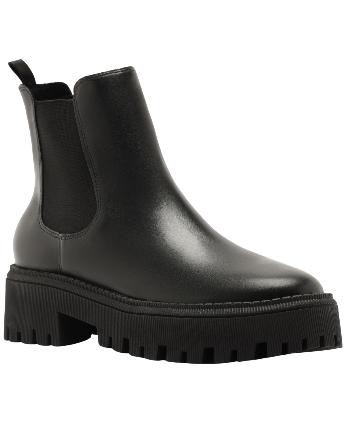 Click here for Arezzo Womens Annie Low Block Lug Sole Booties - B... prices