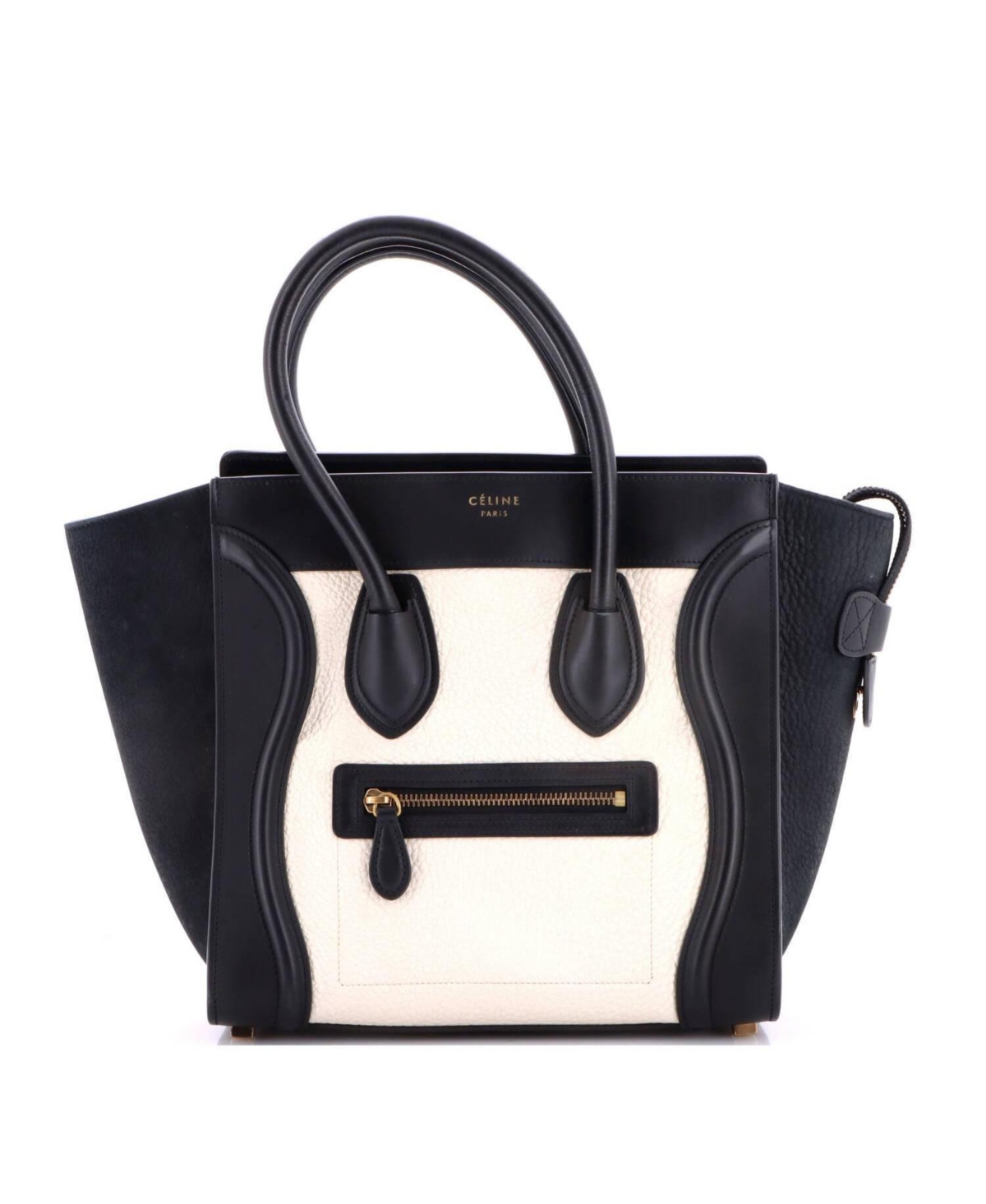 Click here for Pre-Owned Celine Micro Bicolor Luggage Bag Leather... prices