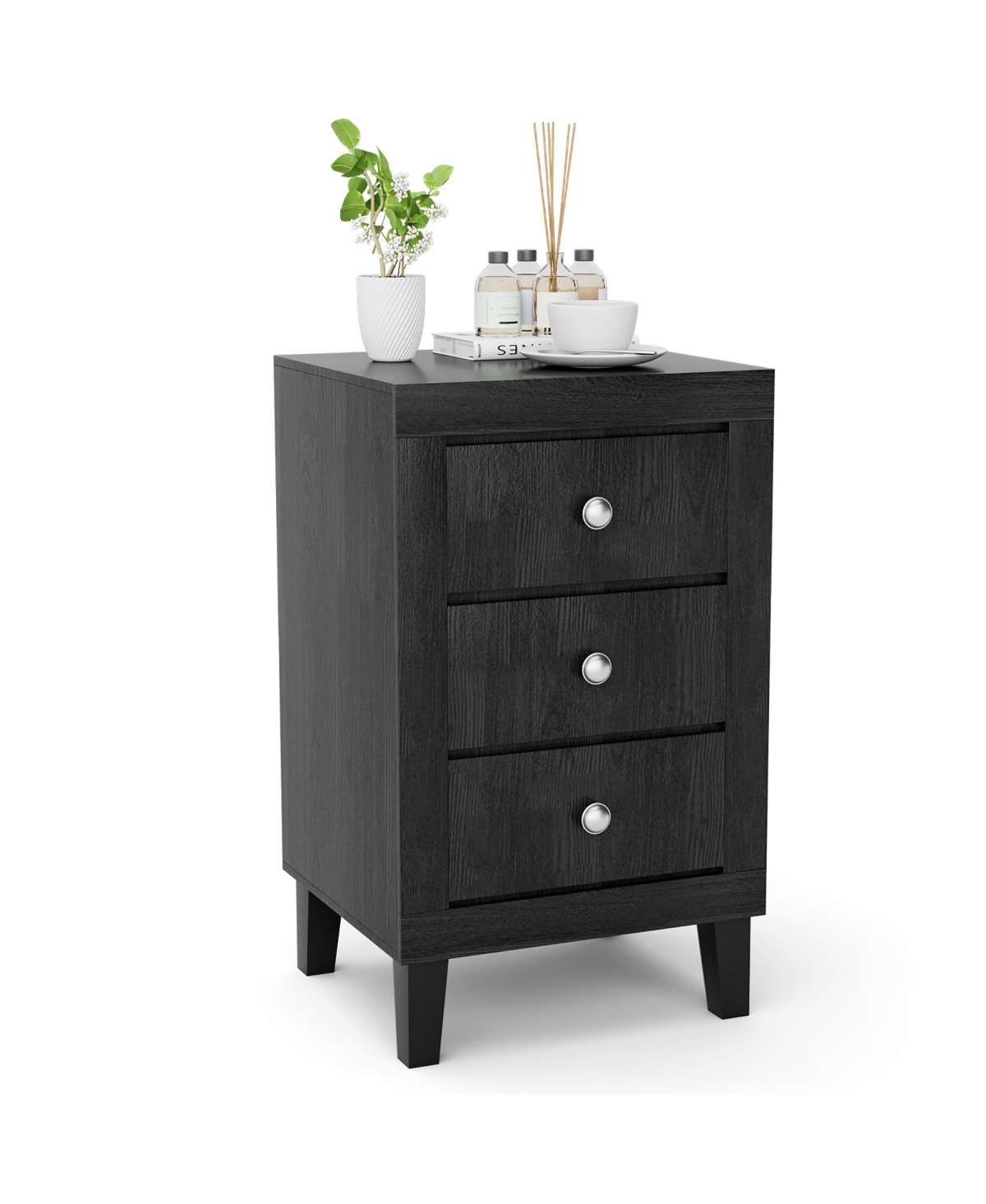 Click here for Costway Nightstand Sofa Side Coffee Table with 3 D... prices